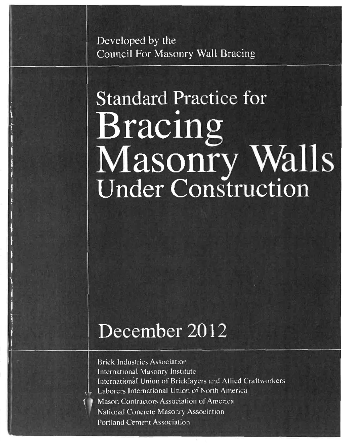 CMWB 2012 Standard Practice for Bracing Masonry Walls Under ...