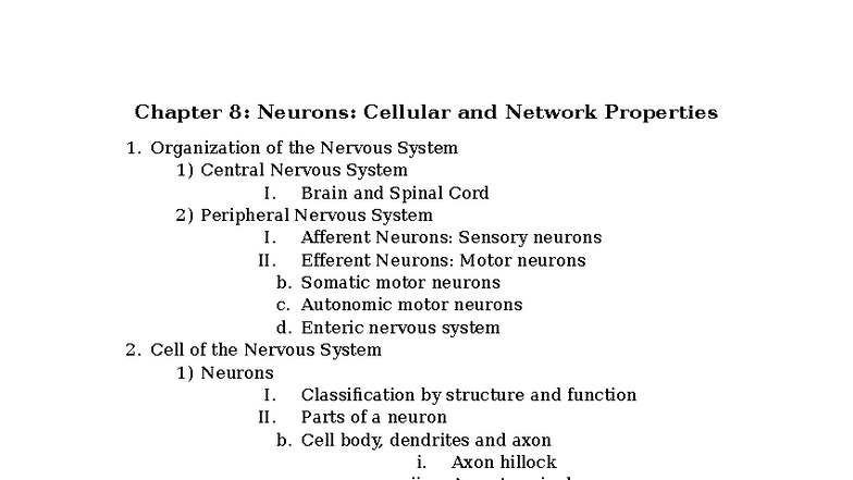 Study Guide for Ch 8, 9, 12: Neurons & Muscle Properties 2025 - Studocu
