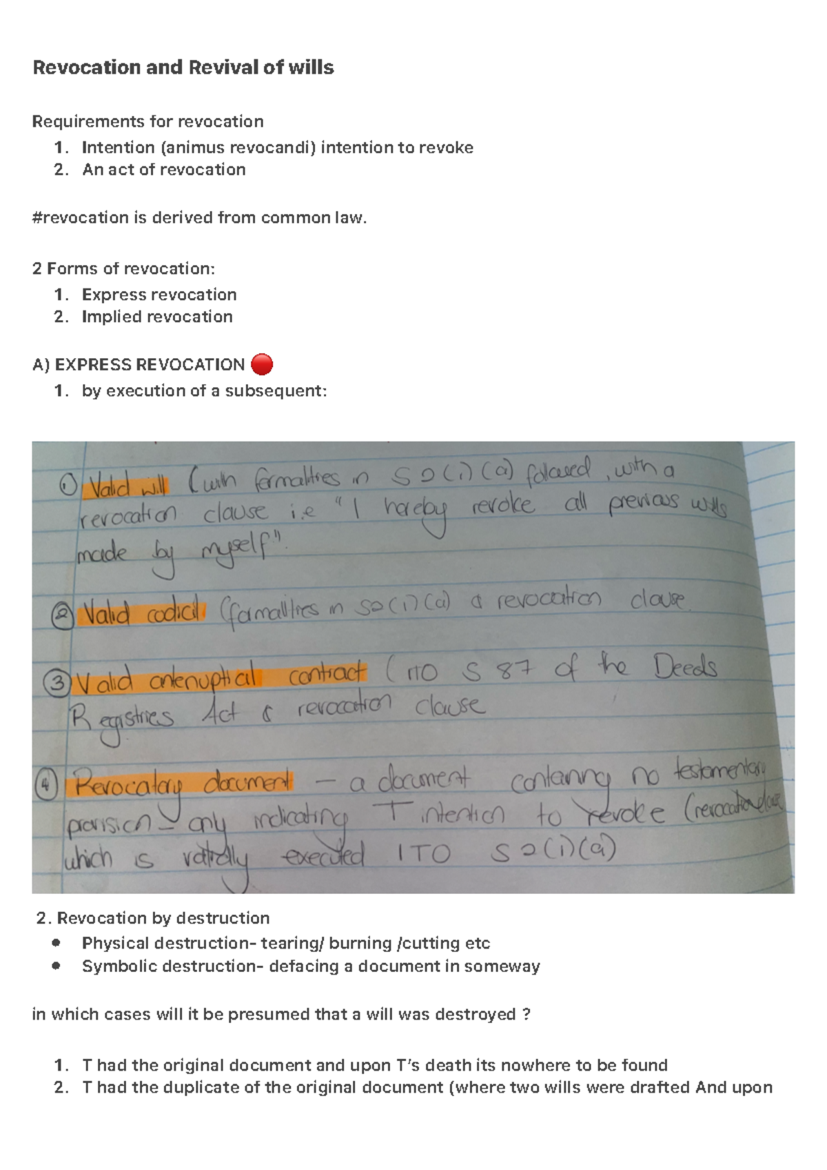 Revocation and Revival of Wills - Key Concepts and Case Law Analysis ...
