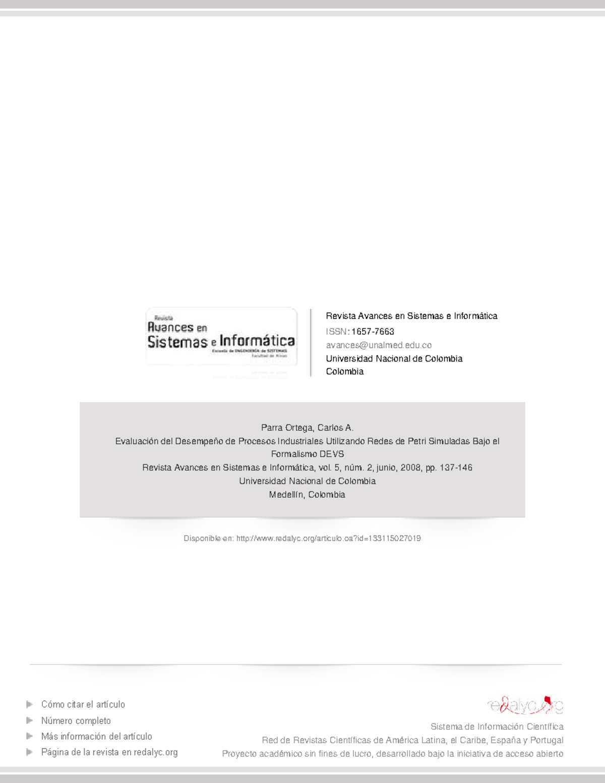 Evaluación del Desempeño de Procesos Industriales con Redes de Petri ...