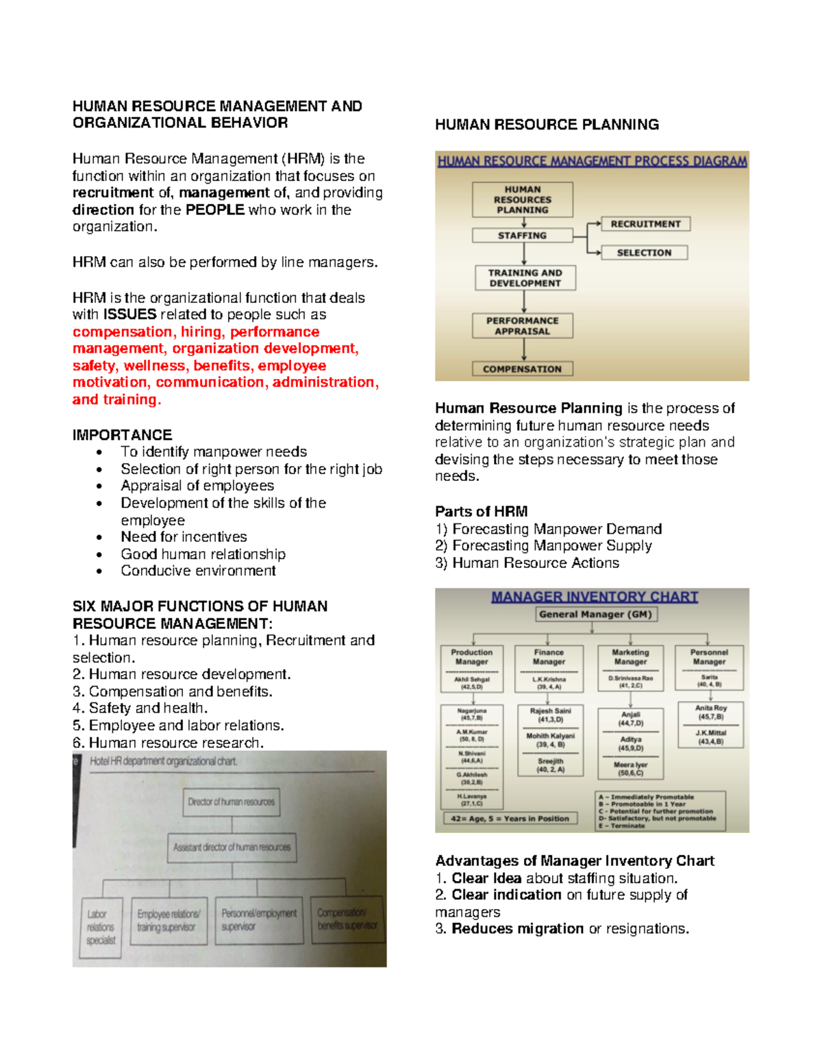 HRM 101: Human Resource Planning & Management Prelim Reviewer - Studocu