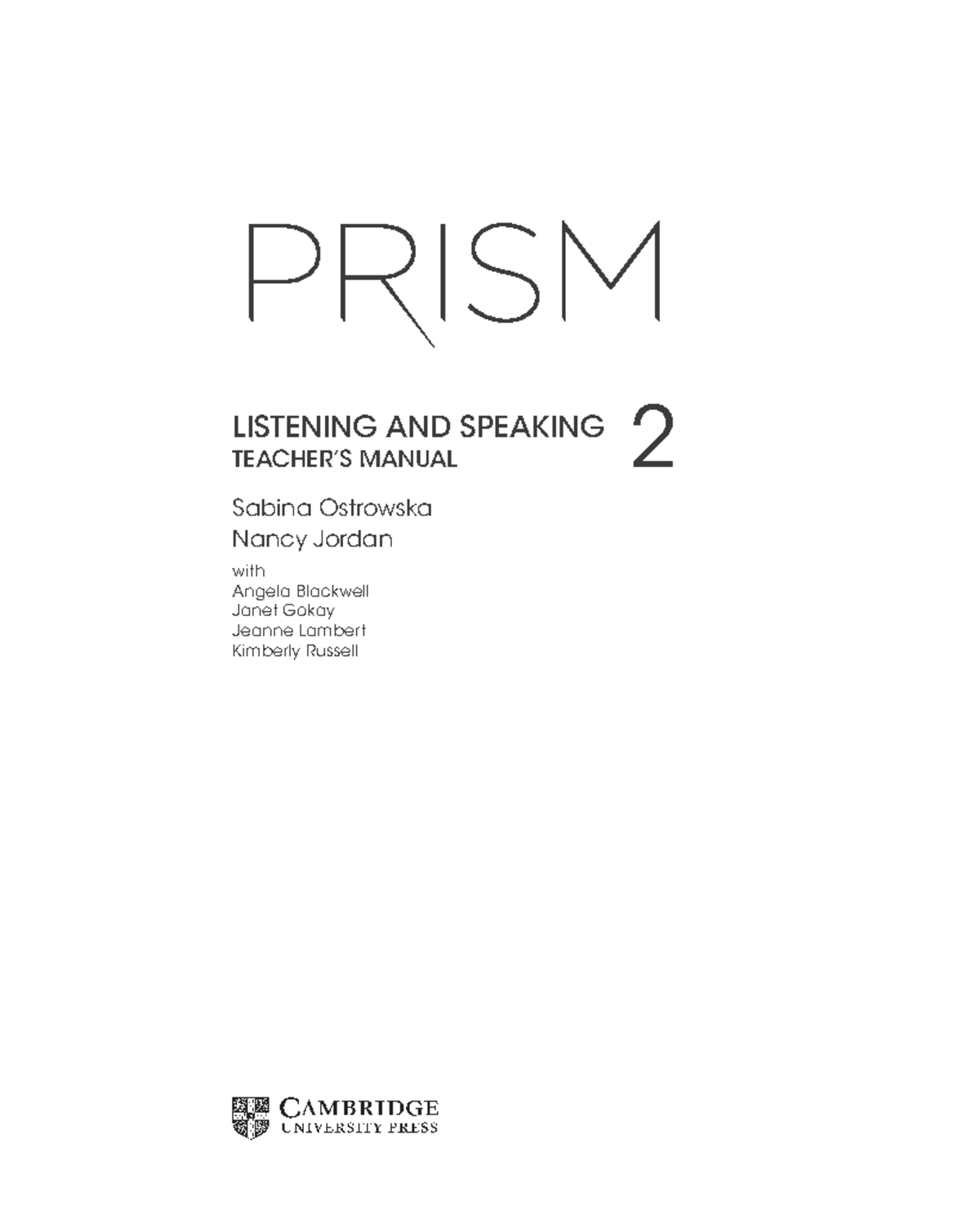 Prism 2 Teacher's Manual: Listening and Speaking Skills Guide - Studocu