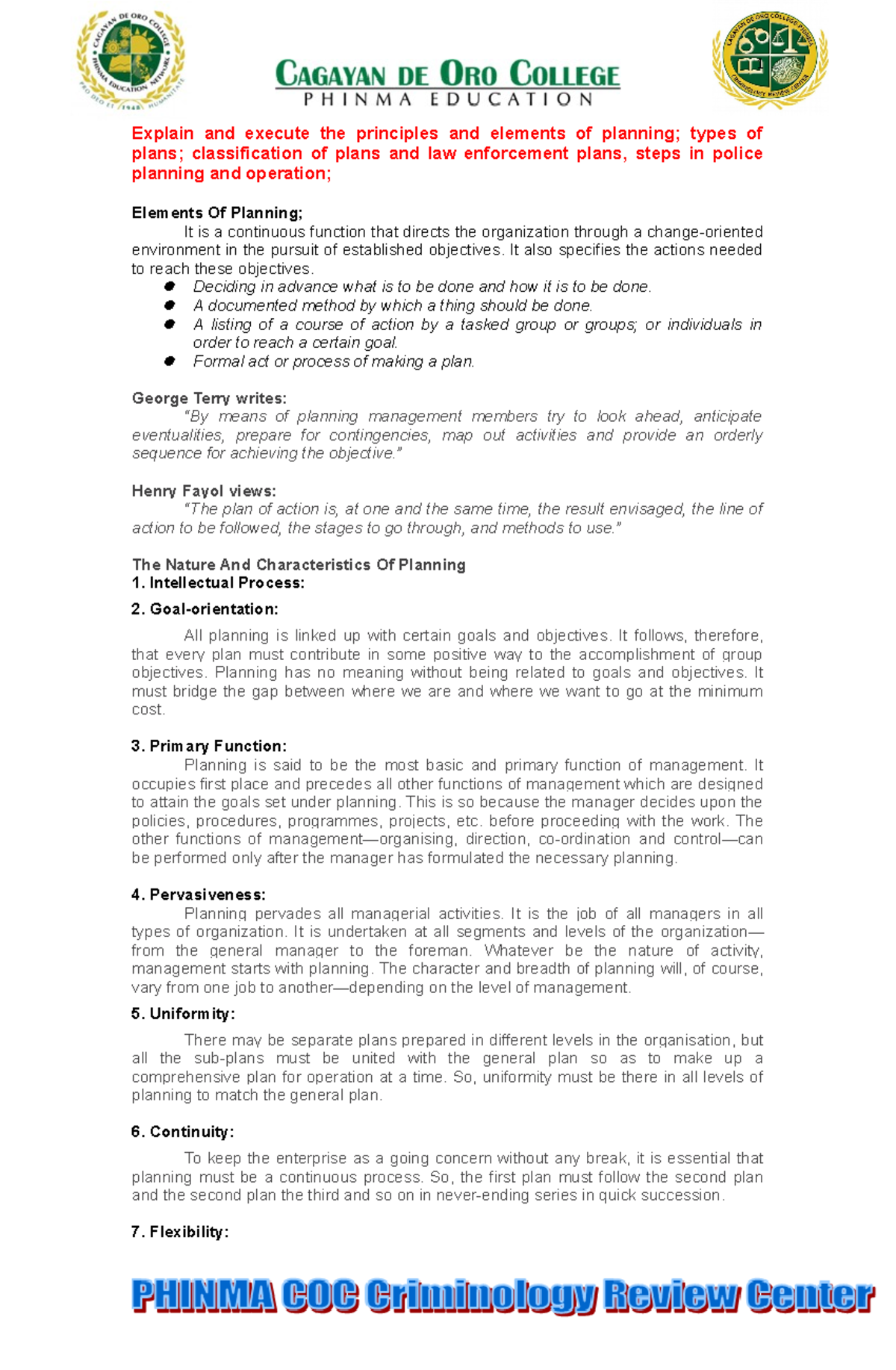 Law Enforcement Planning & Crime Mapping Principles 101 - Studocu