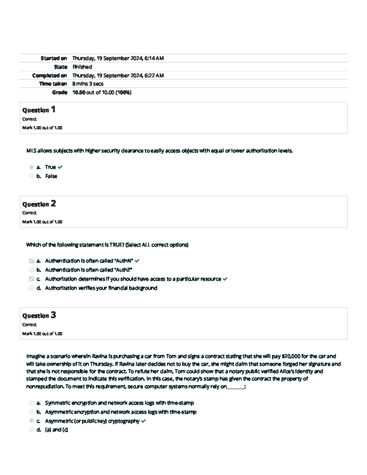 Self-Quiz Review for Unit 3 - Cybersecurity Concepts - Studocu
