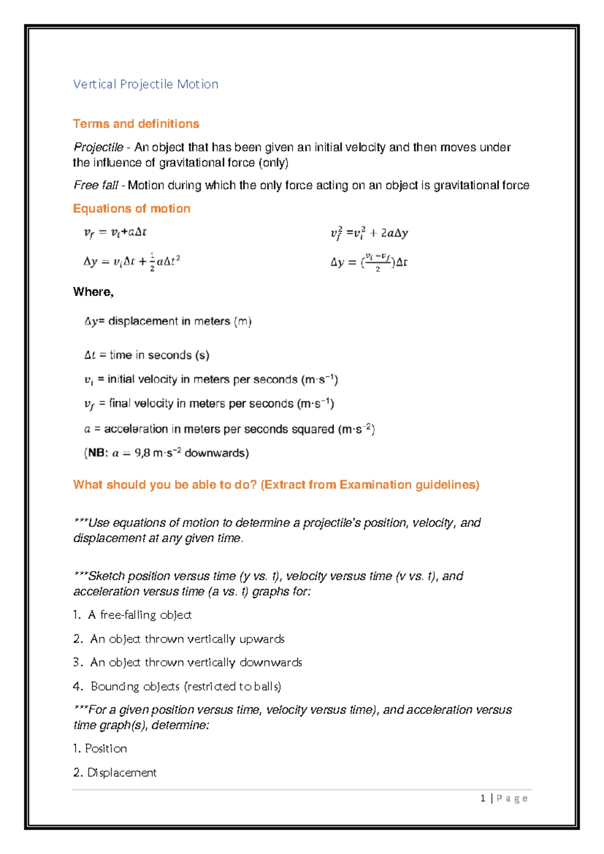 Electrodynamics: Grade 12 PHYSICAL SCIENCES Class Notes on DC/AC ...
