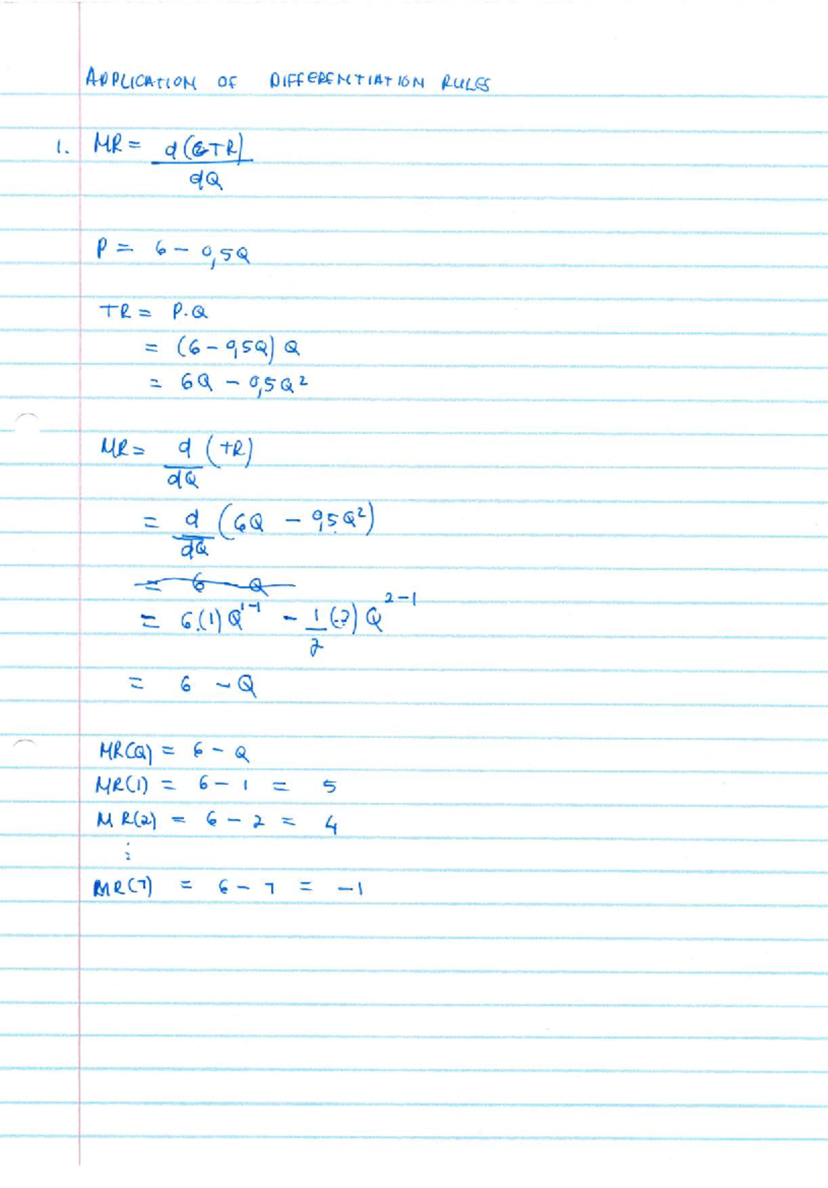 3.2. Application of Differentiation Rules in Economics Analysis - Studocu