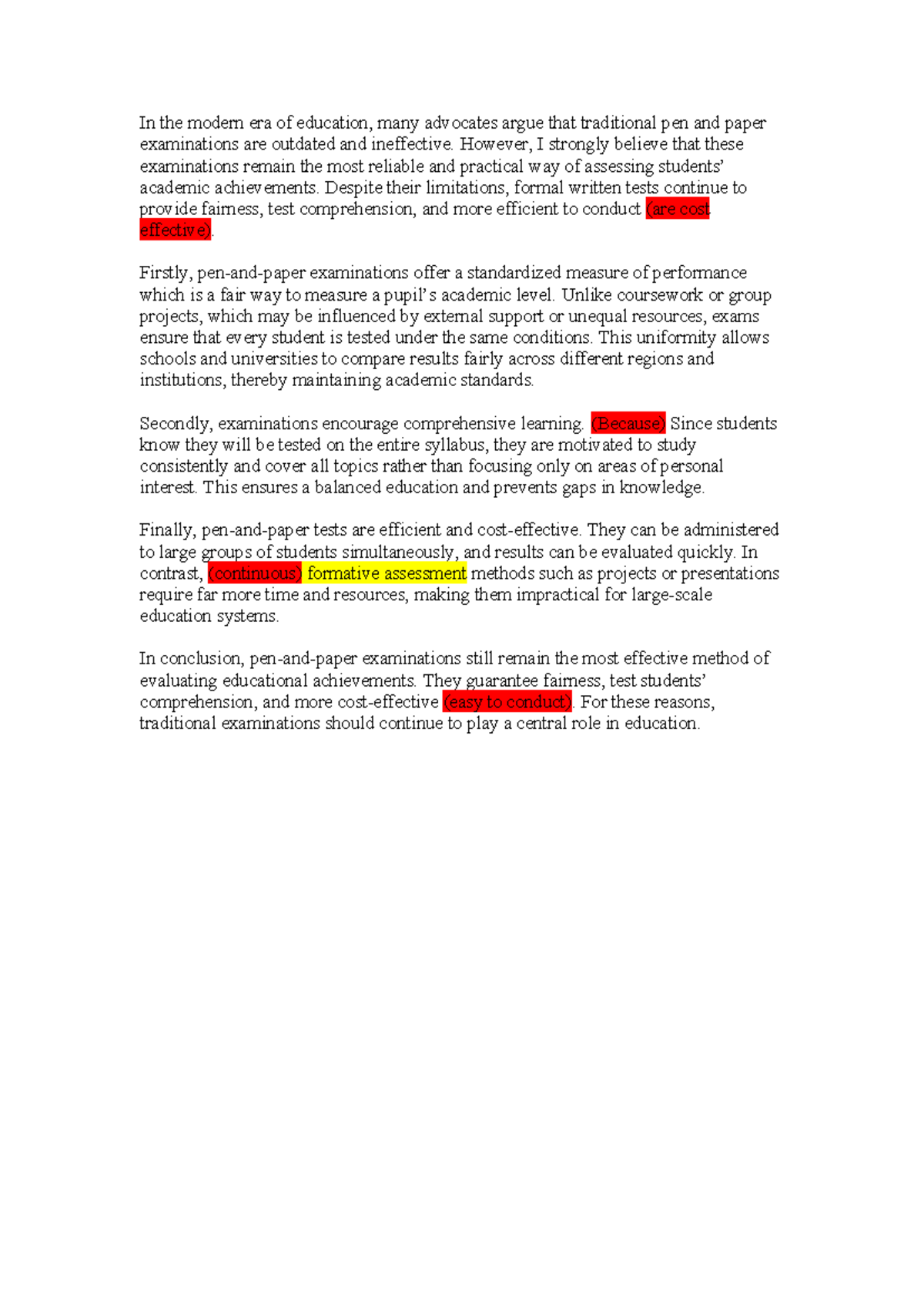 Written Exams IELTS PT2: The Case for Traditional Assessments - Studocu