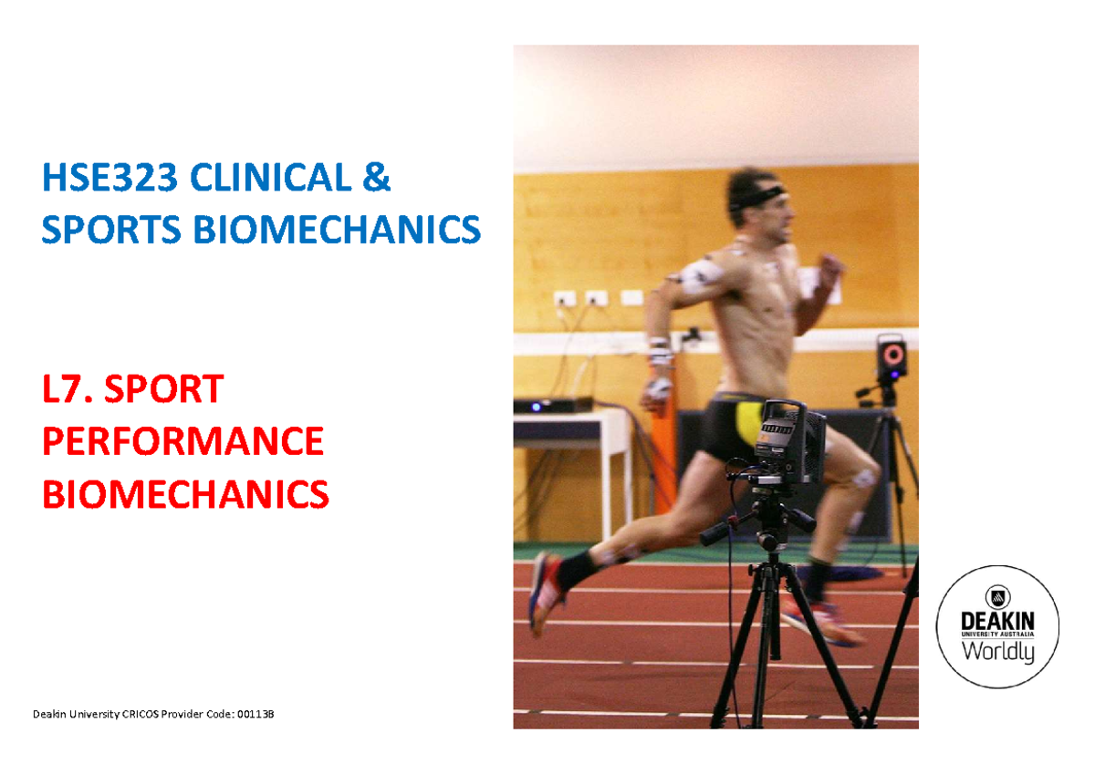 HSE323 Final Exam: Overview of Sports Performance Biomechanics - Studocu