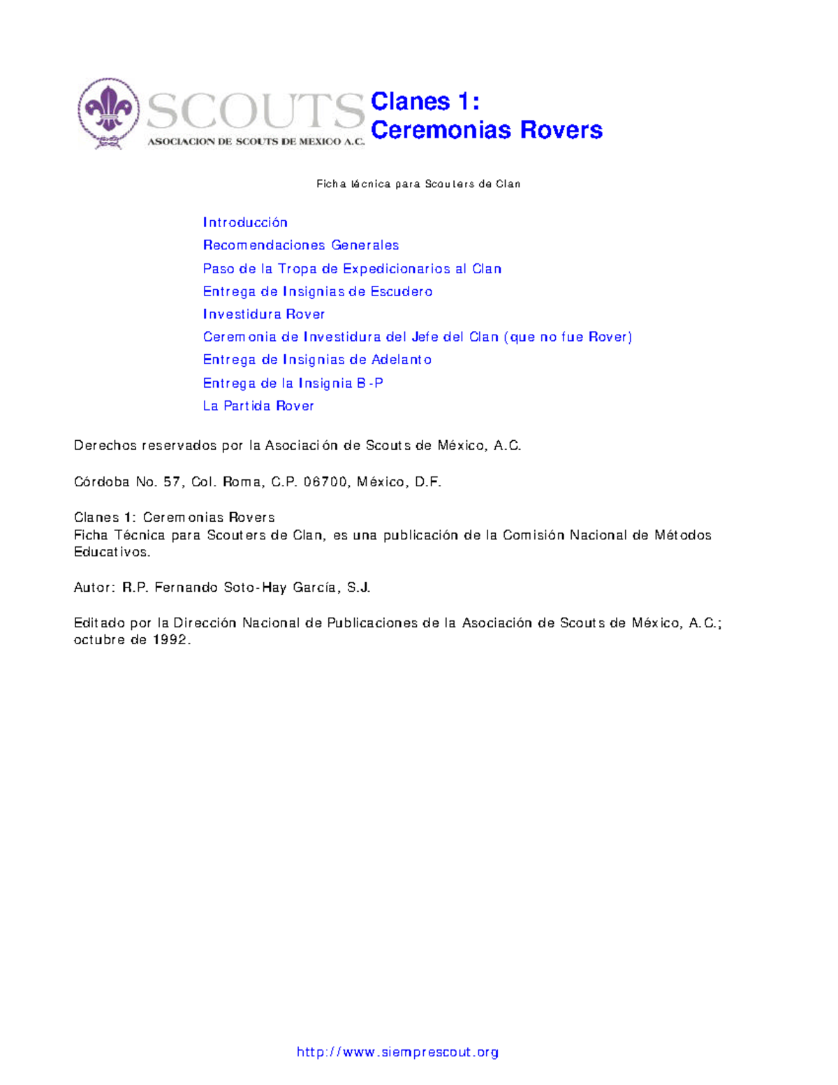 Ceremonias Rovers - Marcos Simbólicos en Scouts de Clan (CLAN101) - Studocu