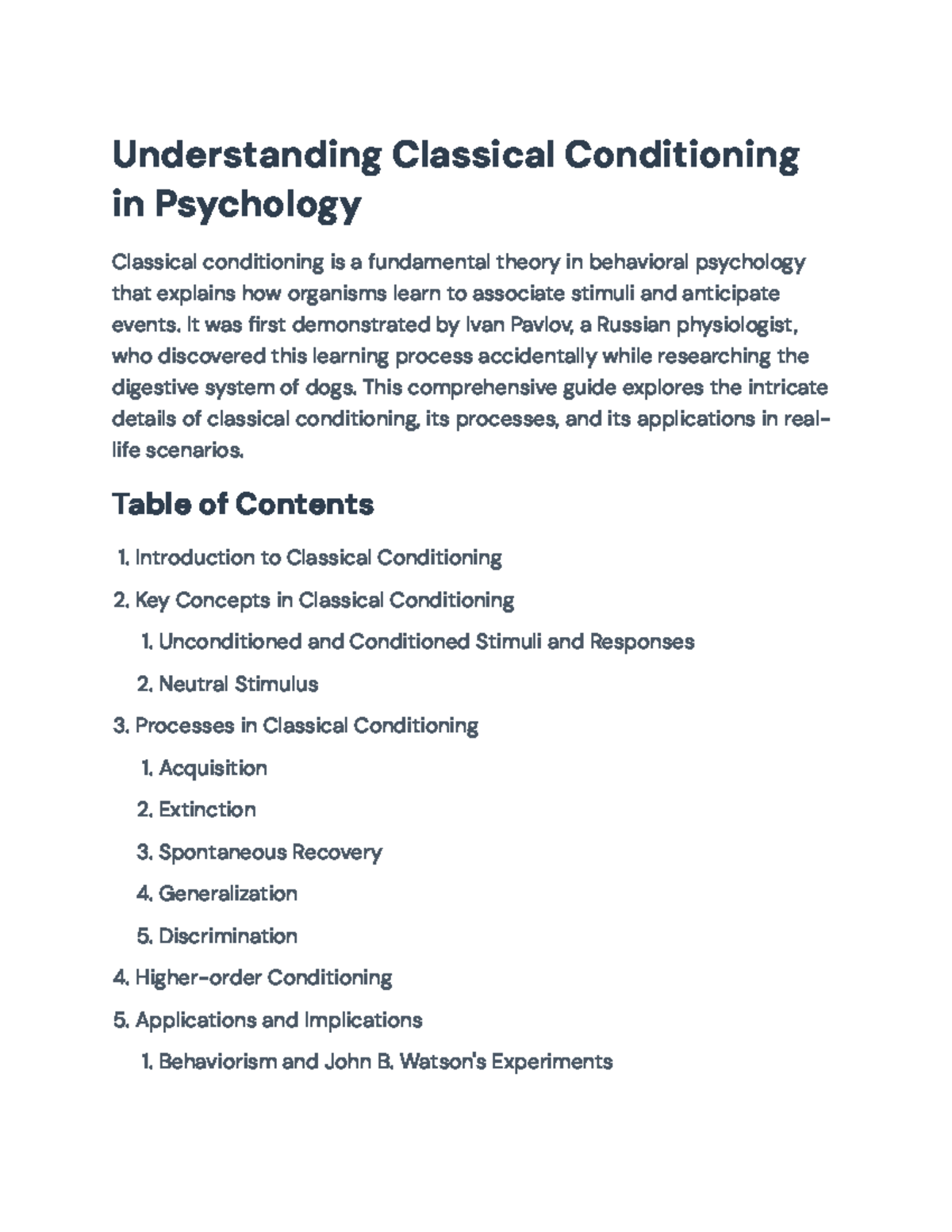 Classical Conditioning Overview in Psychology: Concepts & Applications ...