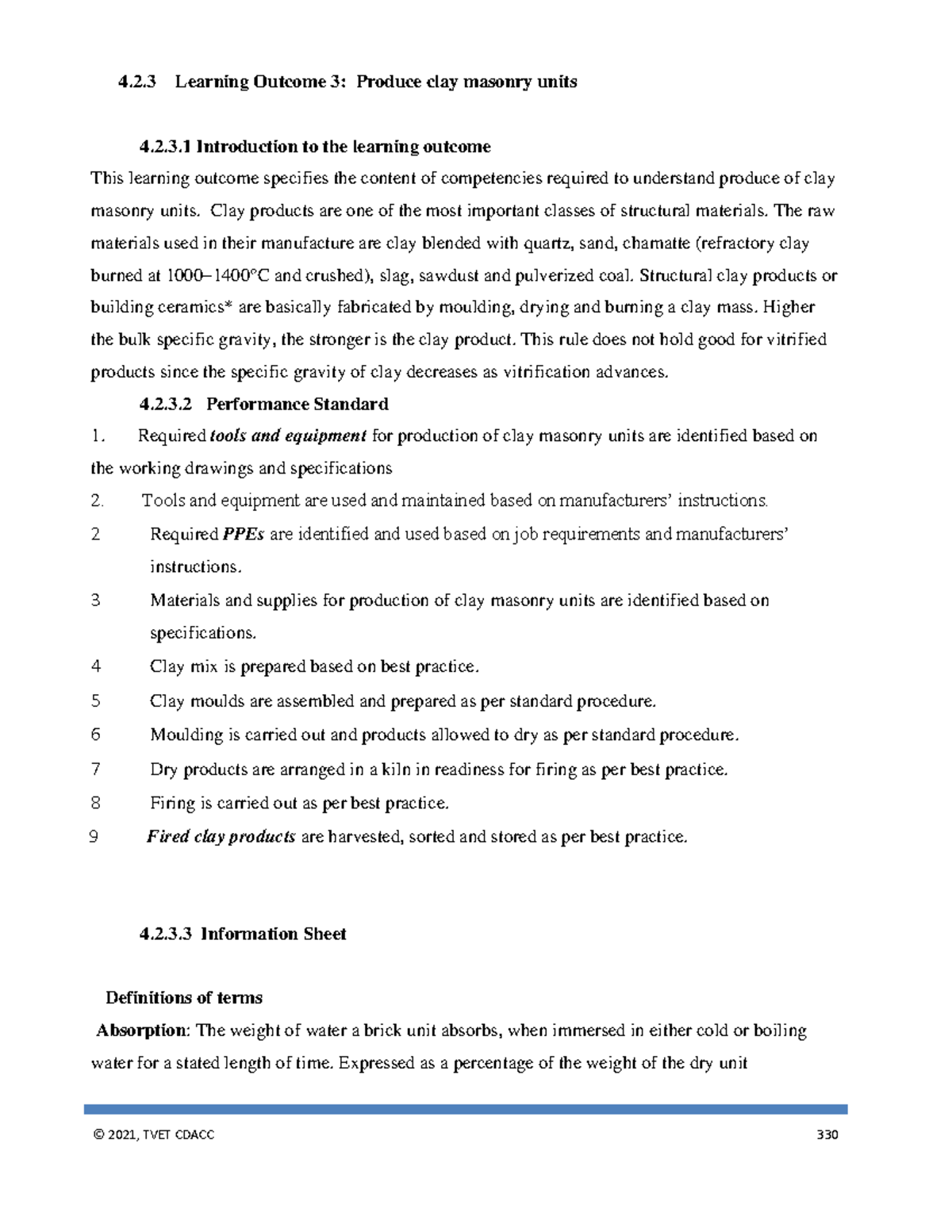 Produce Masonry Construction Units Notes (Level 4) - Studocu