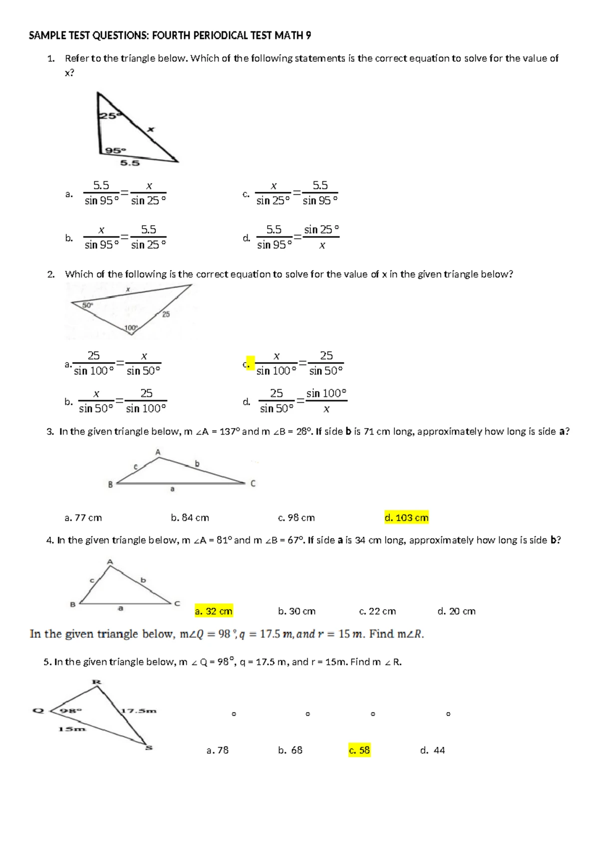 Grade 9 Mathematics Daily Lesson Log on Exponents (MATH 9) - Studocu