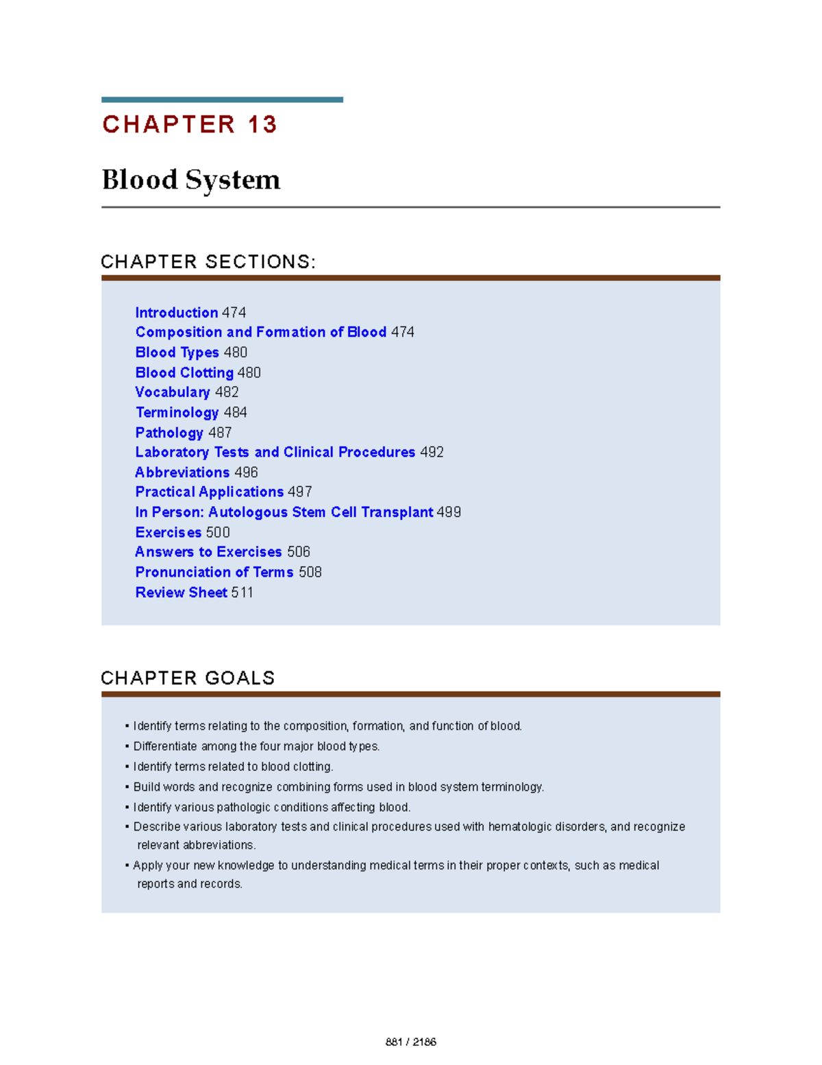 Chapter 13: Blood system overview and key concepts - Studocu