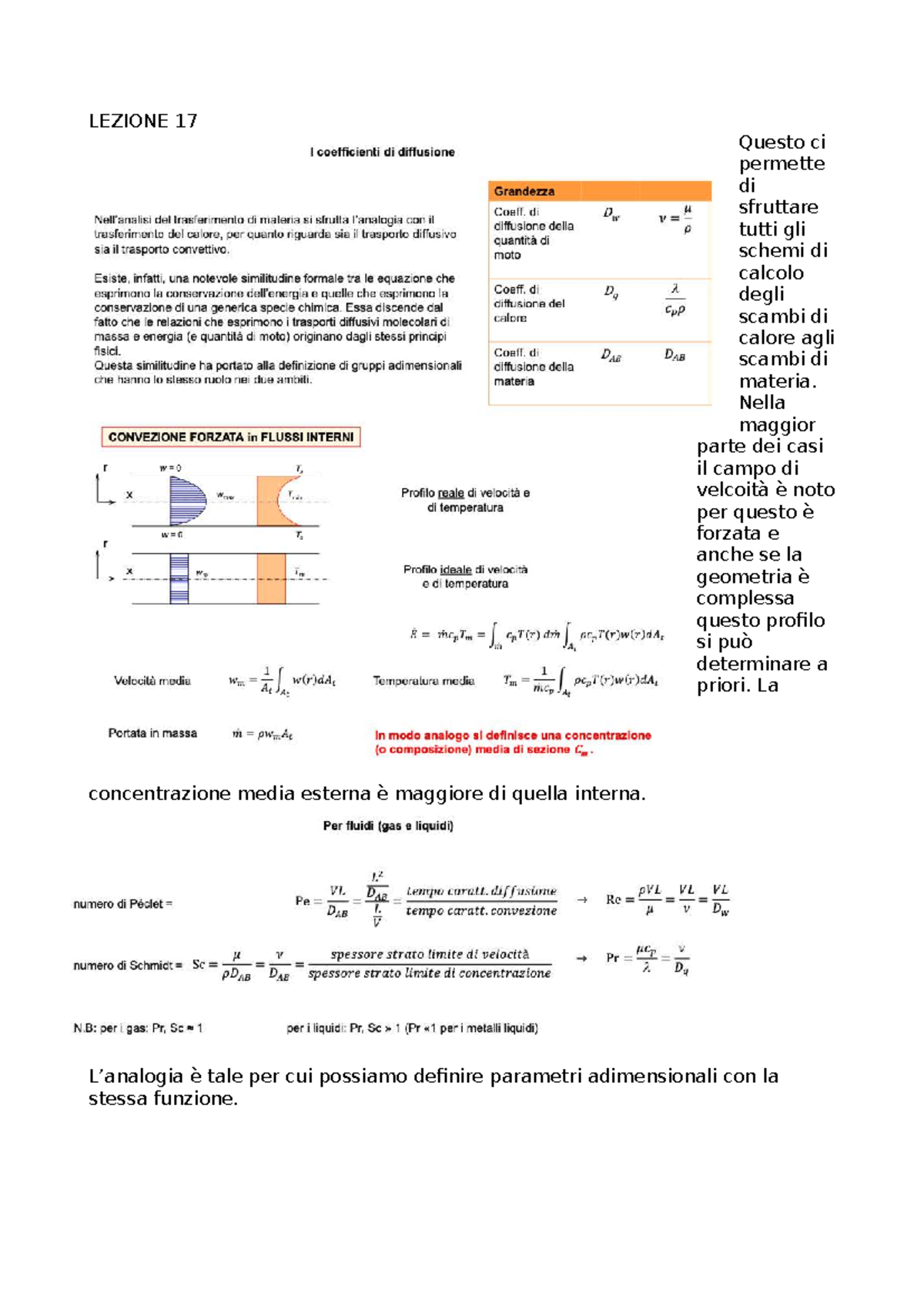 Lezione 17: coefficiente di diffusione - LEZIONE 17 Questo ci permette ...