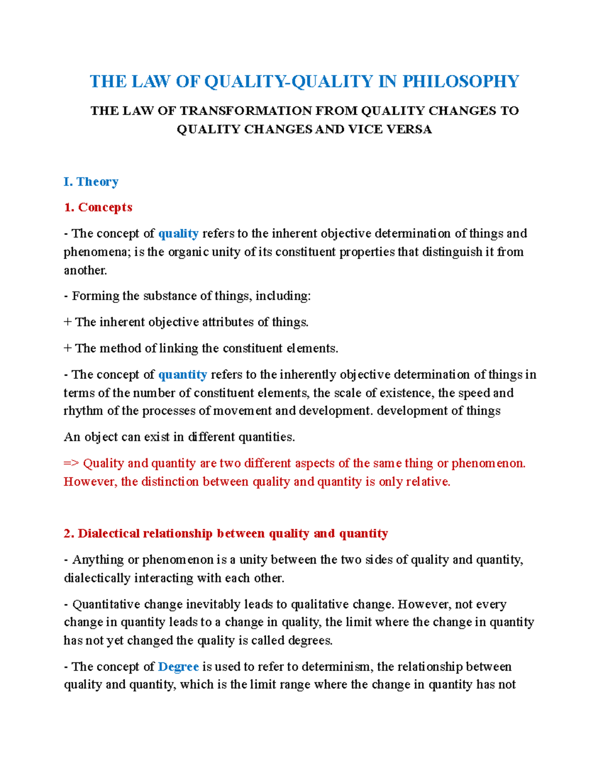 Philosophy-Quality and Quantity: Understanding Their Dialectical Law ...