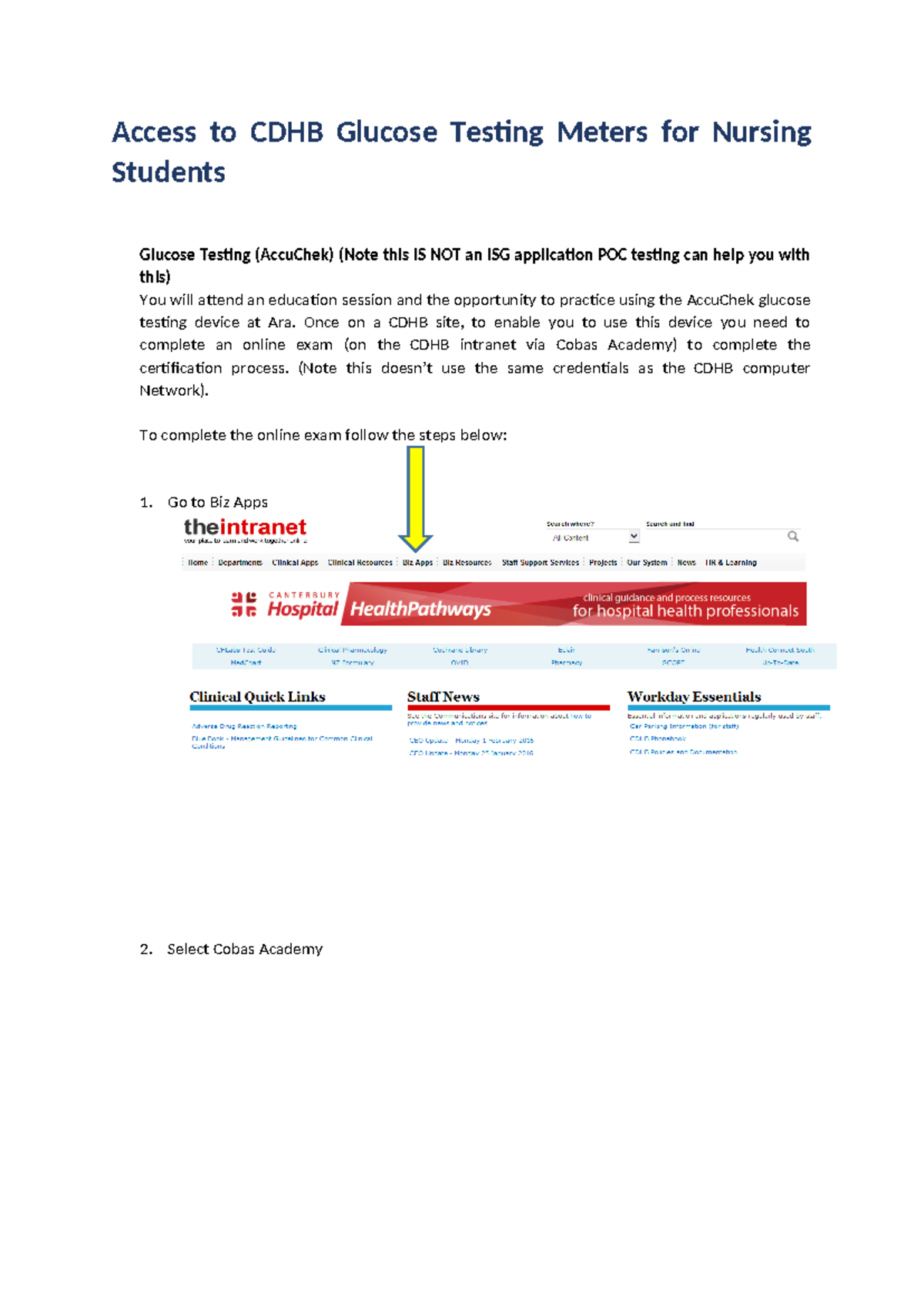 CDHB Glucose Testing Meters for Nursing Students: AccuChek Guide - Studocu