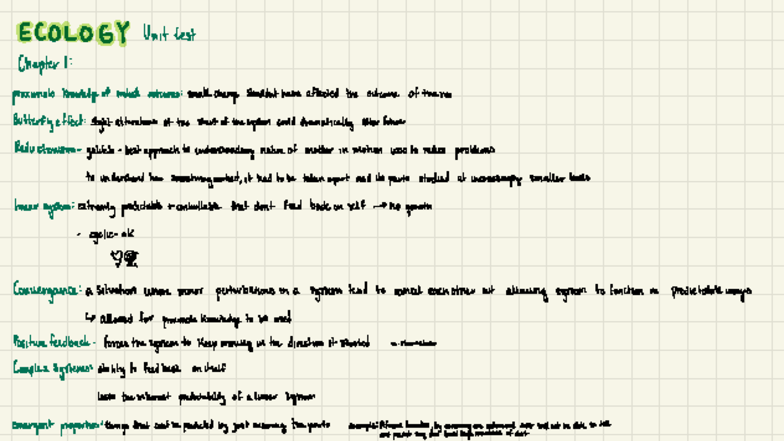 ECOLOGY Unit Test 3: Understanding Complex Systems and Feedback ...