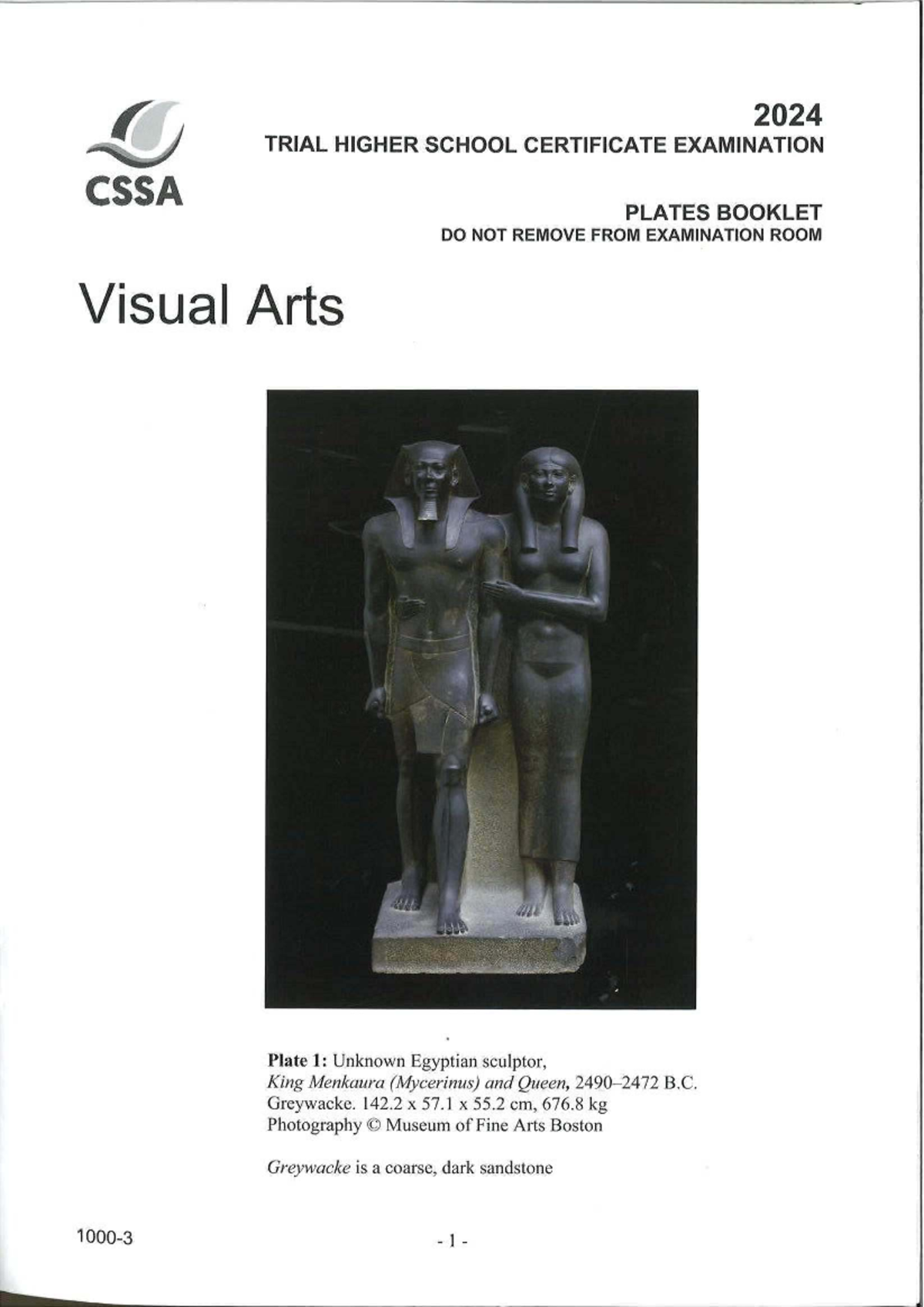 2024 CSSA Trial HSC Examination: Visual Arts Plates Booklet - Studocu