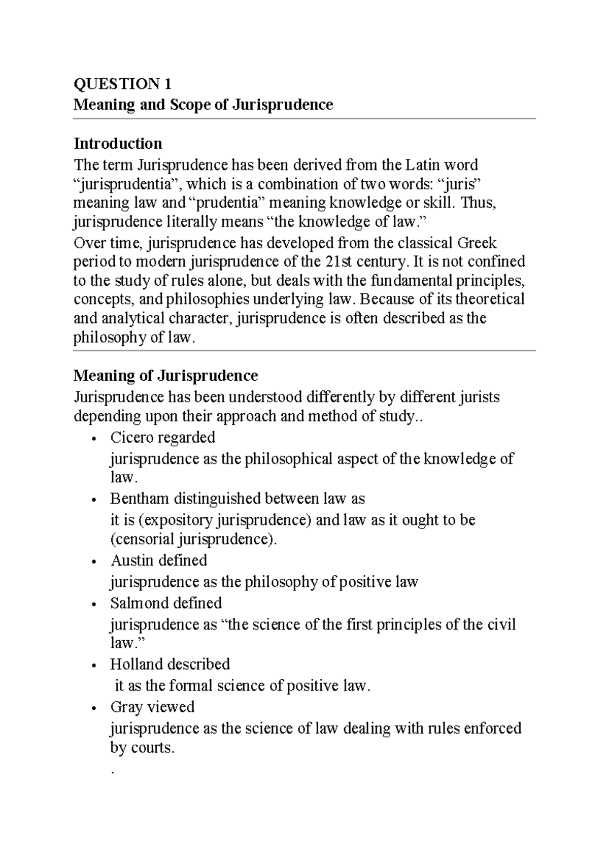 JUR 101: Meaning, Scope, Nature, and Significance of Jurisprudence ...