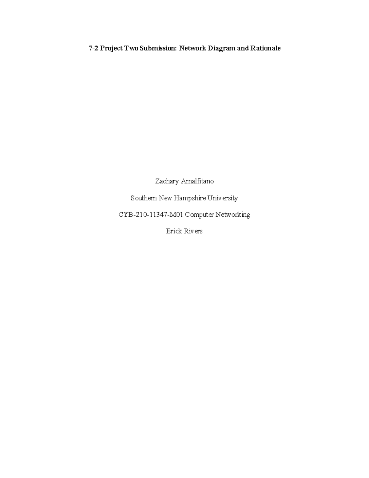 CYB 210 Project 2: Network Diagram & Rationale Submission - Studocu
