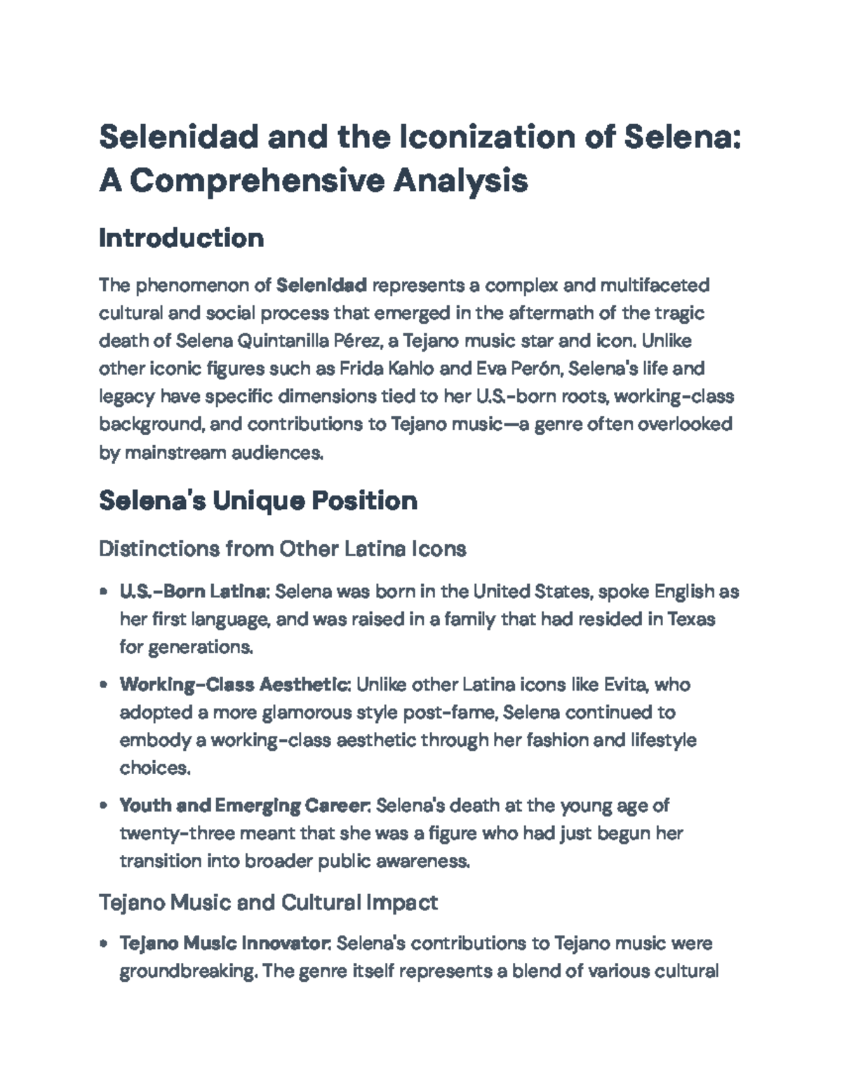 Selenidad and Its Impact: Analyzing Selena Quintanilla's Legacy ...