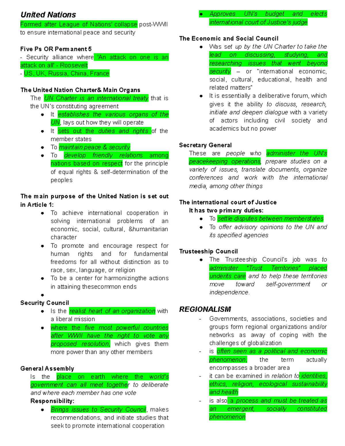 CIV102 Contemporary World Midterm Exam Study Notes - Studocu