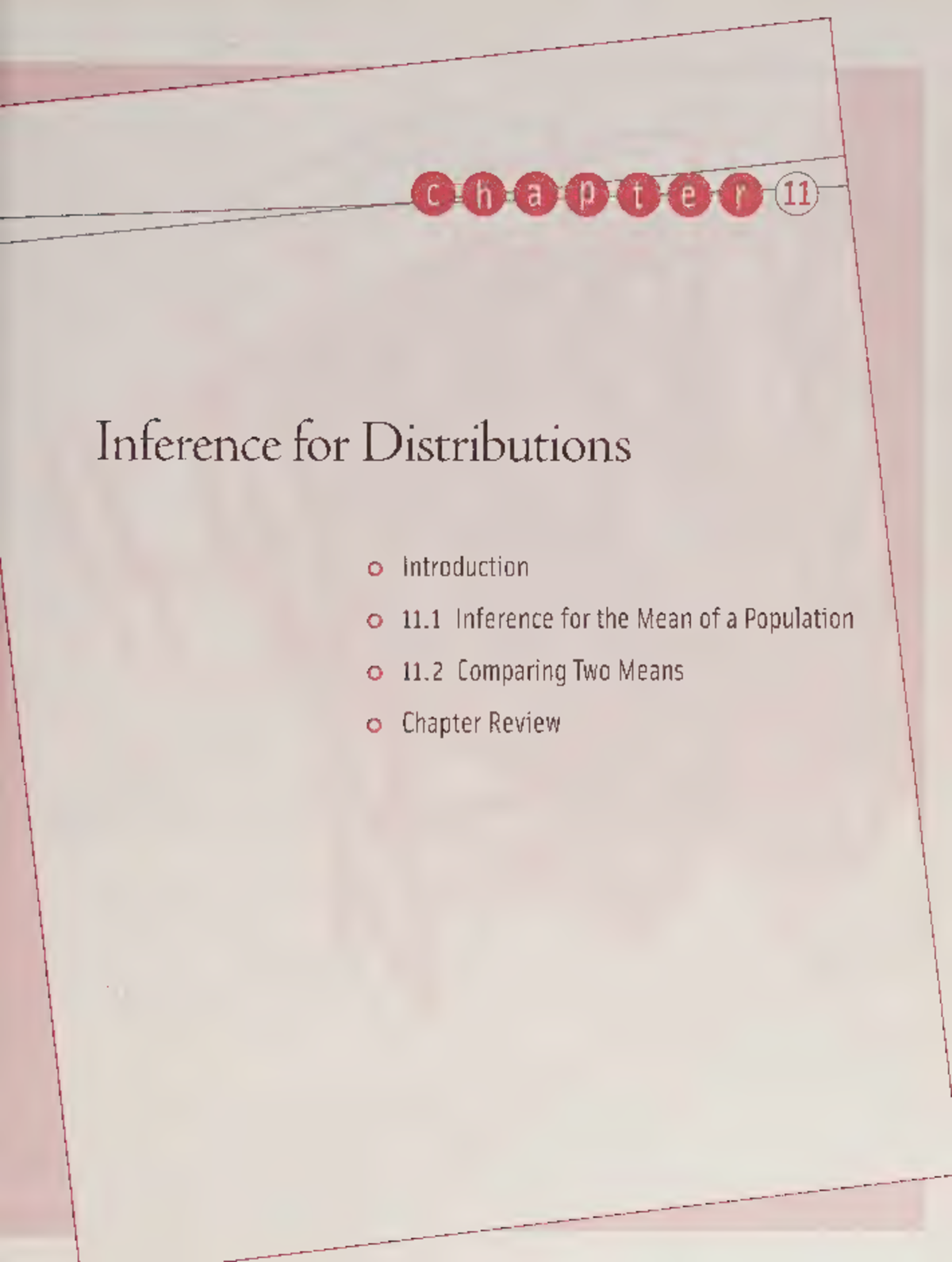 11 - Textbook Chapter 11: Inference for Distributions - Studocu