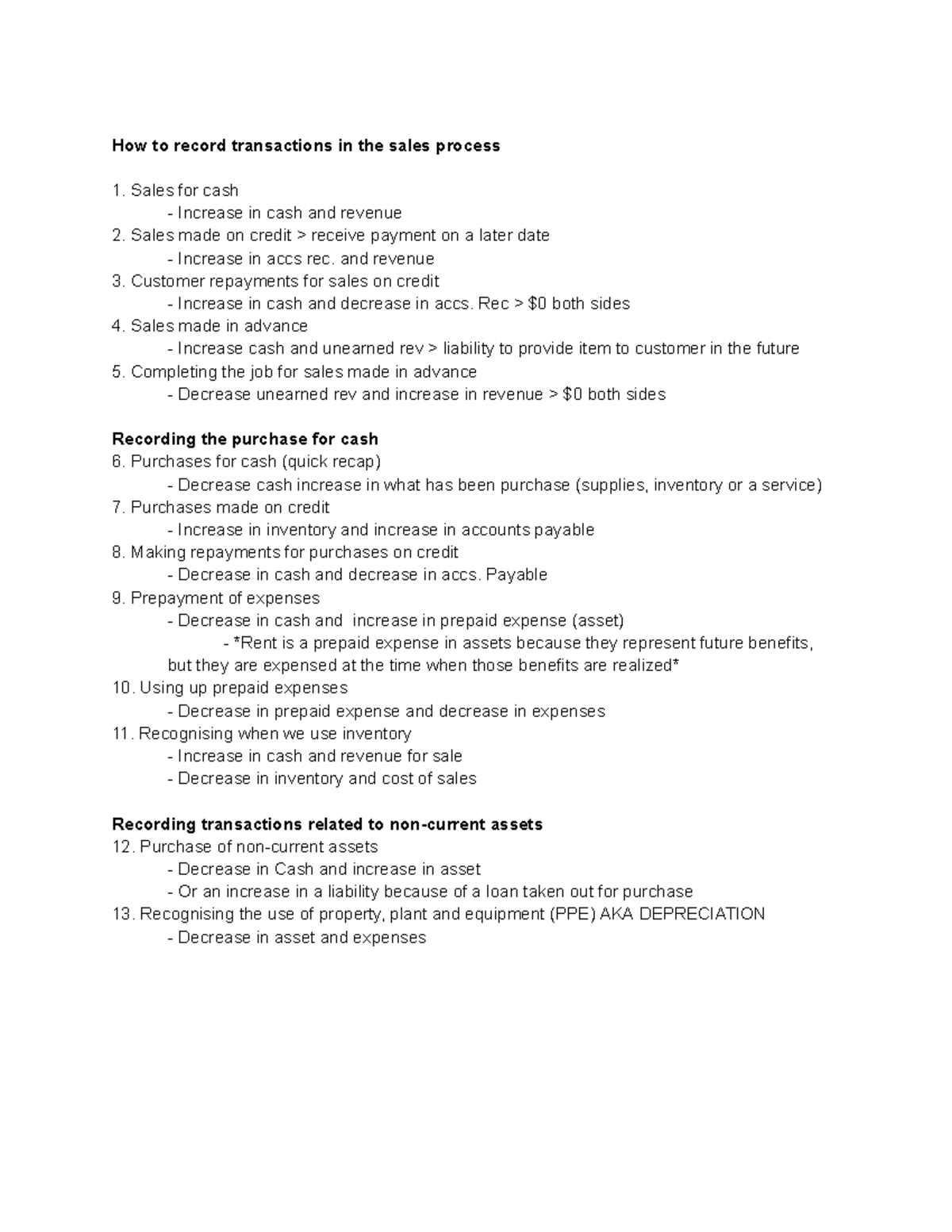 Recording Sales and Purchases: A Guide to Transaction Entries - Studocu