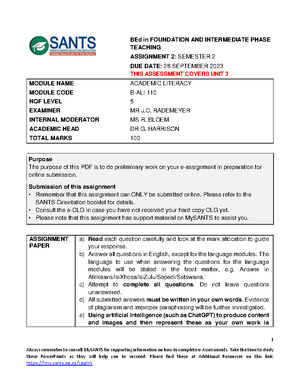 [Solved] DESIGN a Creative Arts lesson plan for Grade R learners using ...