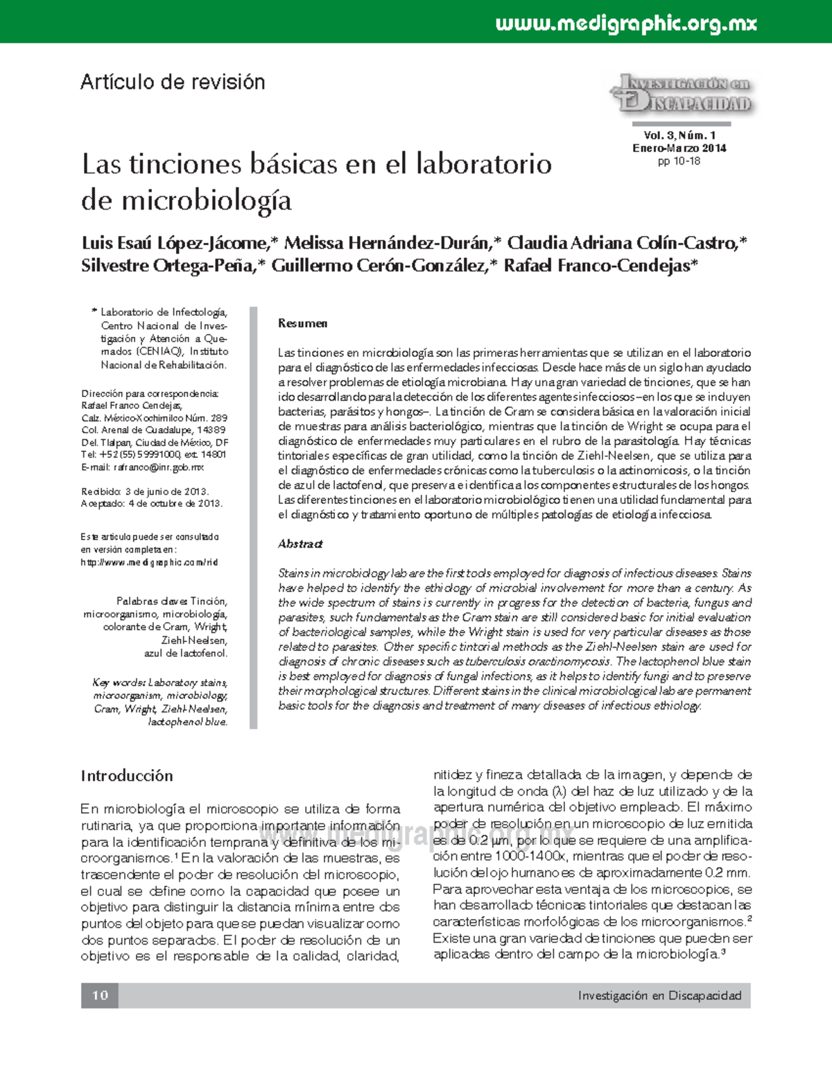 Tinciones Básicas en Microbiología: Revisión y Aplicaciones - Studocu