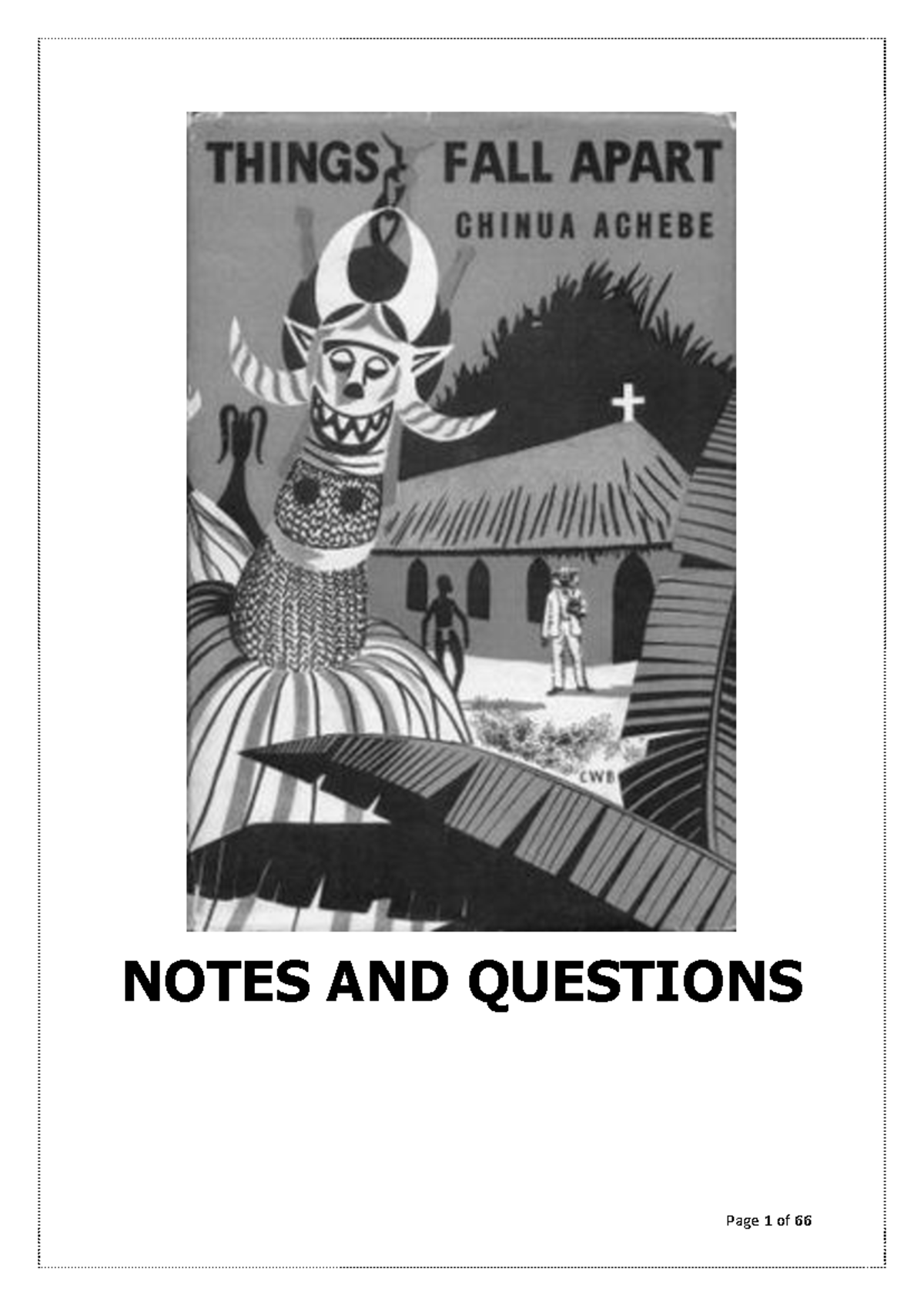 Achebe's Things Fall Apart: Insights and Analysis (ENG 101) - Studocu