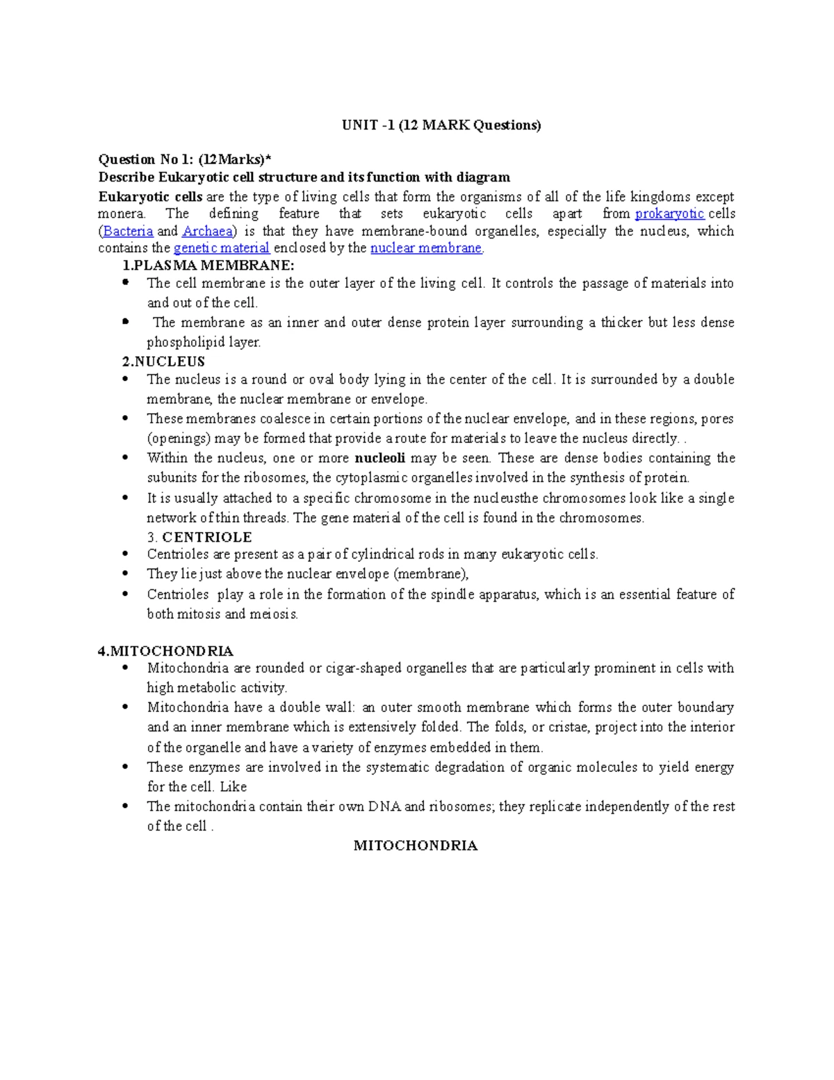 18BTB101T Biology Final Exam Questions - December 2024 - Studocu