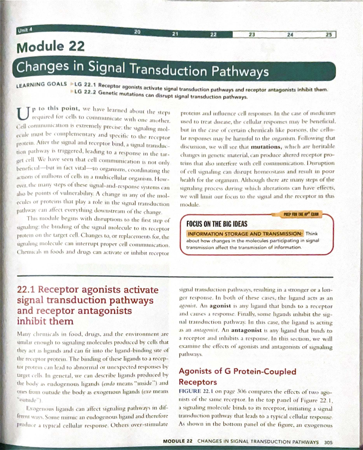 Unit 4: Module 22 - Changes in Signal Transduction Pathways Study Guide ...