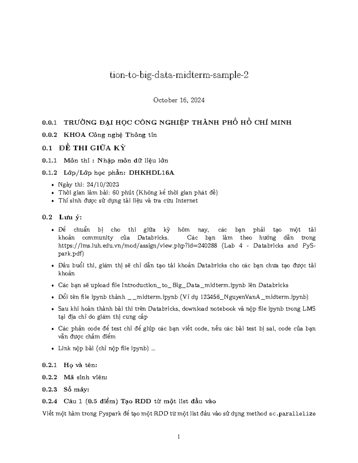 Tion to big data midterm sample 2 - tion-to-big-data-midterm-sample ...