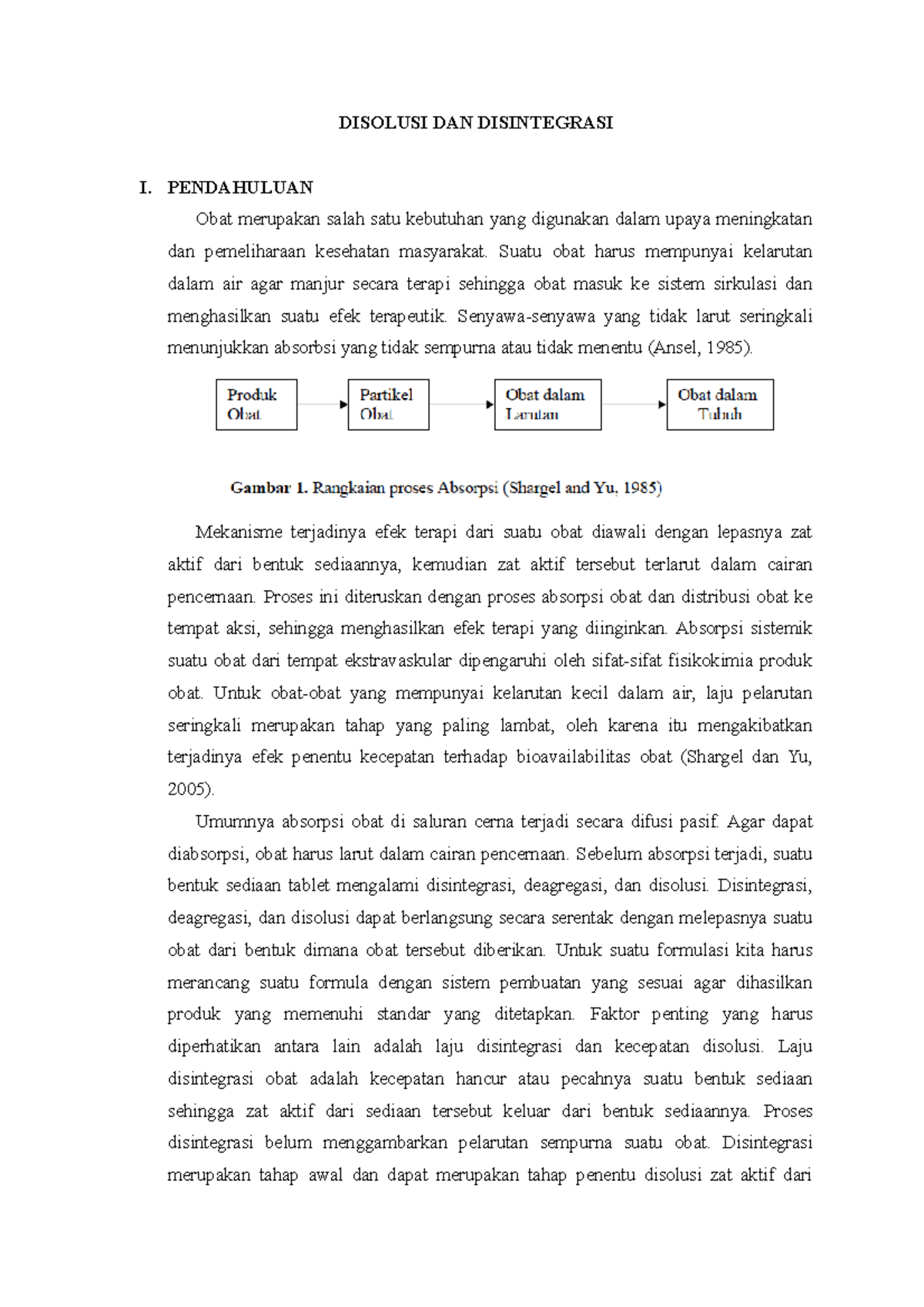 Analisis Disolusi dan Disintegrasi Obat dalam Farmasi (PSK-2023) - Studocu