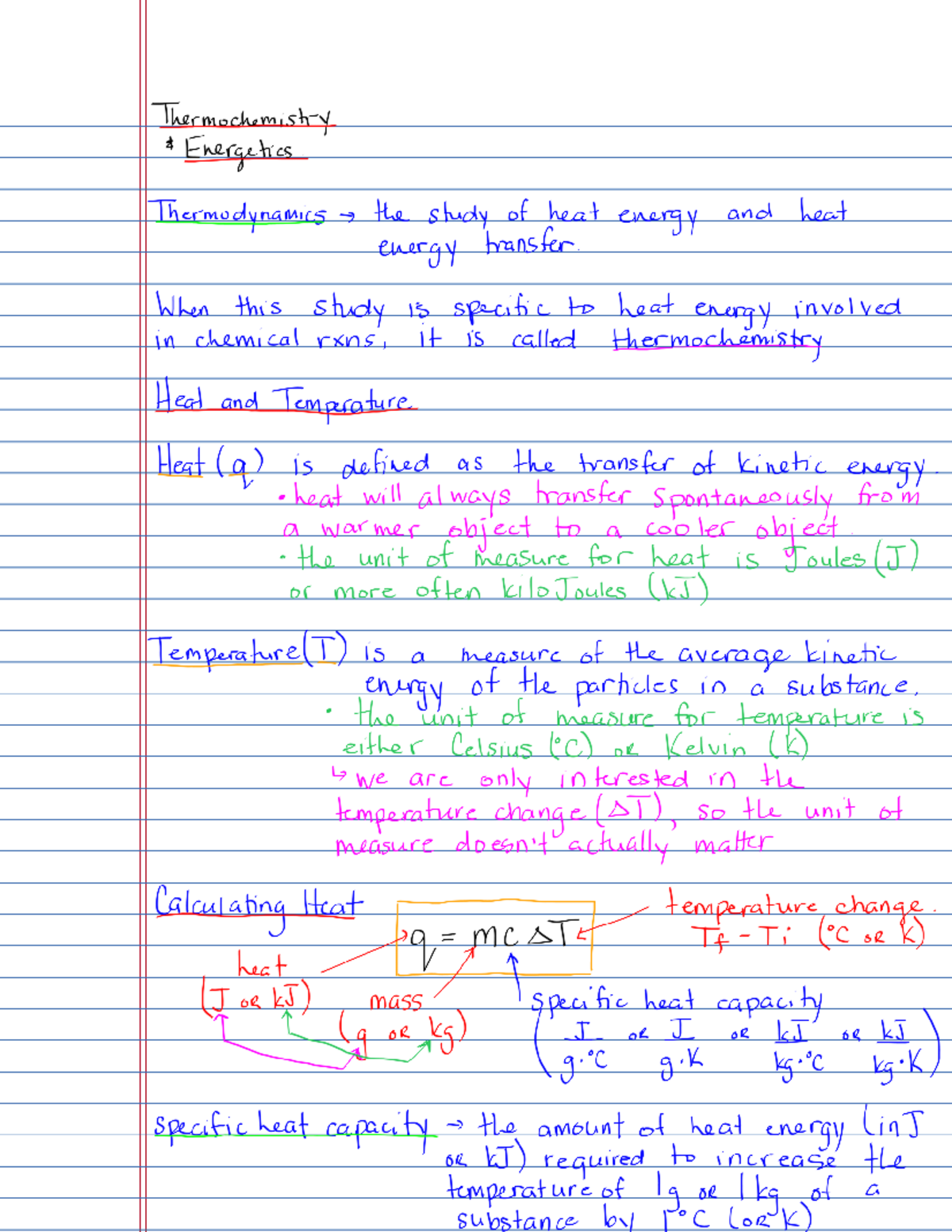 Thermochemistry: Enthalpy Notes and Calculations (CHEM 101) - Studocu