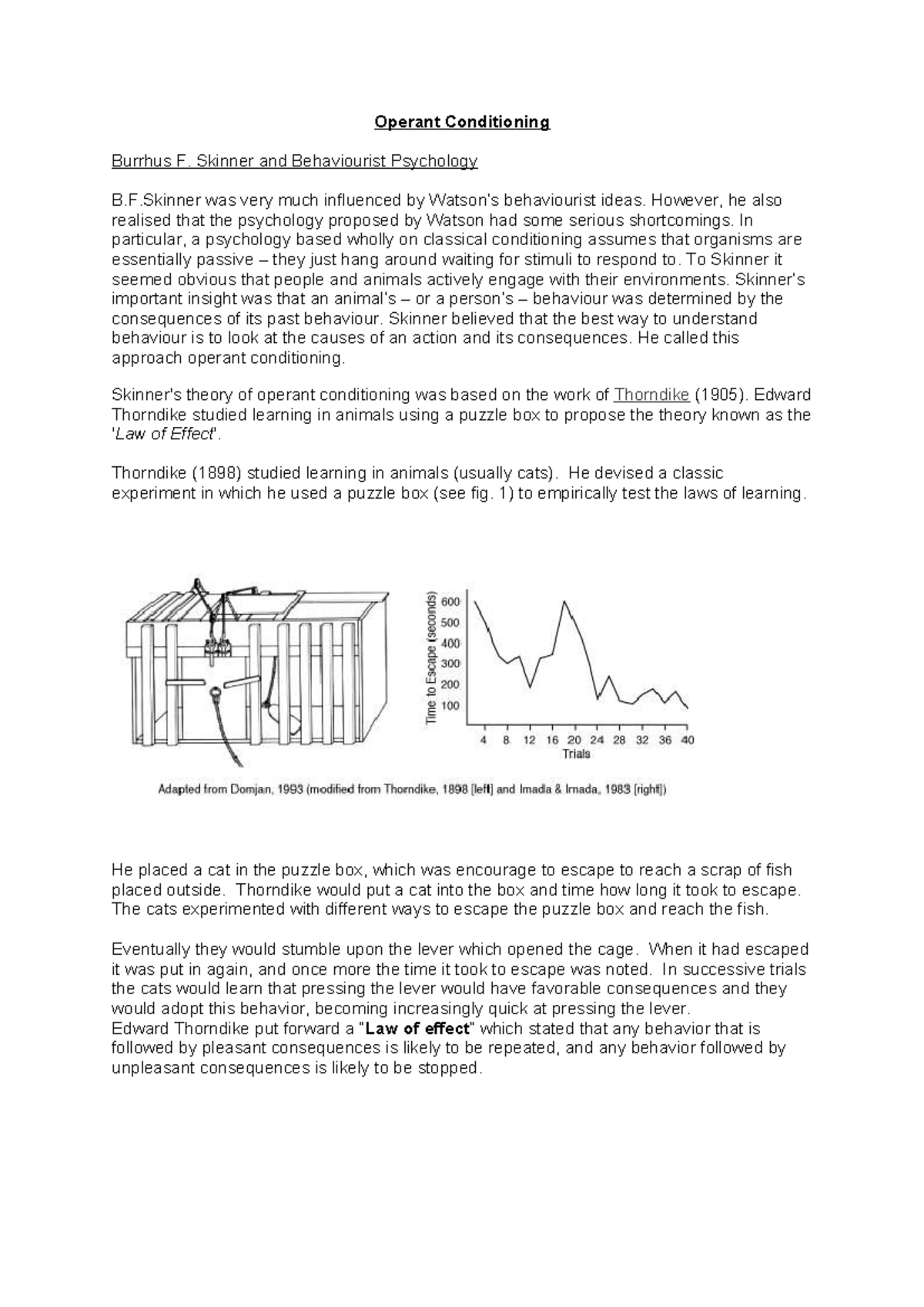 operant conditioning reinforcement and punishment - Operant ...