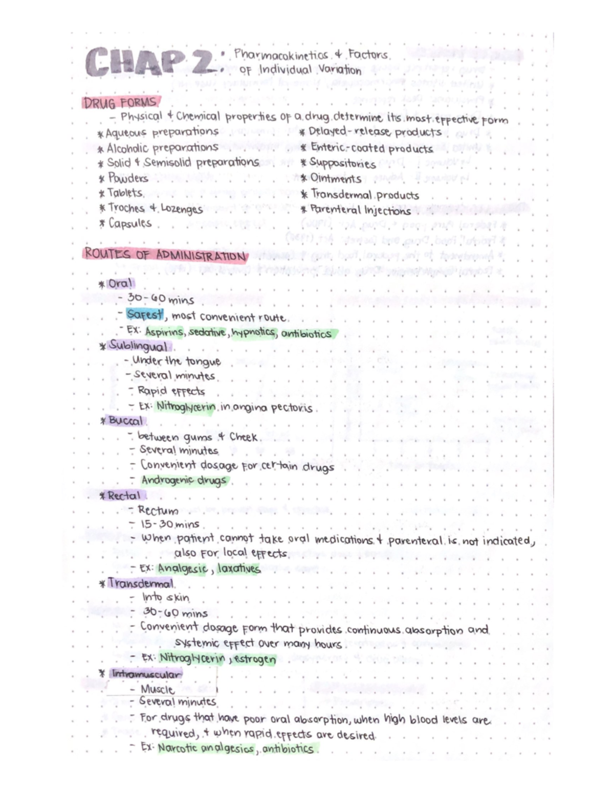 Pharmacology Notes- Pharmacokinetics and factors of Individual ...