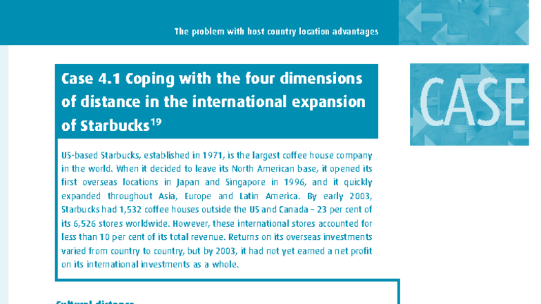 Case Study: Starbucks' International Expansion Challenges (IB 101 ...