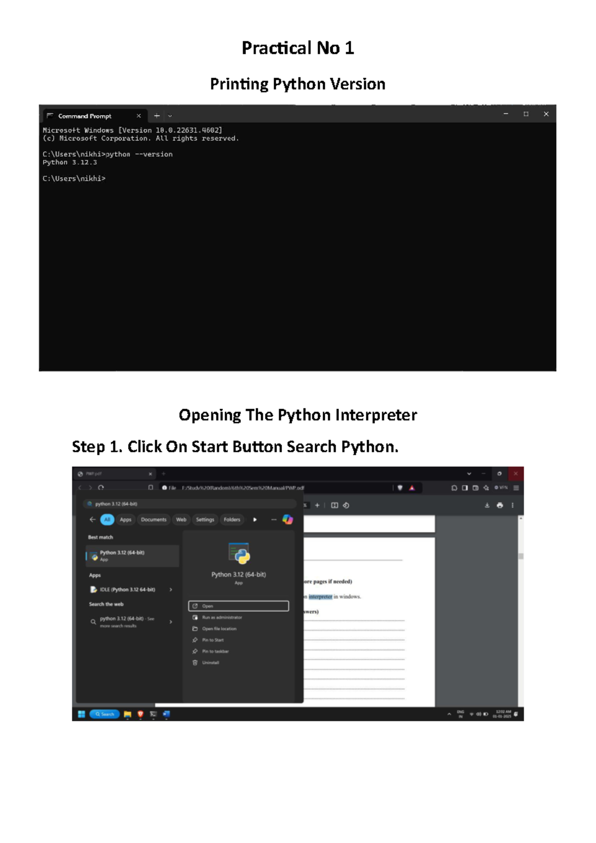 Practical Python Programming Exercises and Solutions (Course Code: PY101) - Studocu