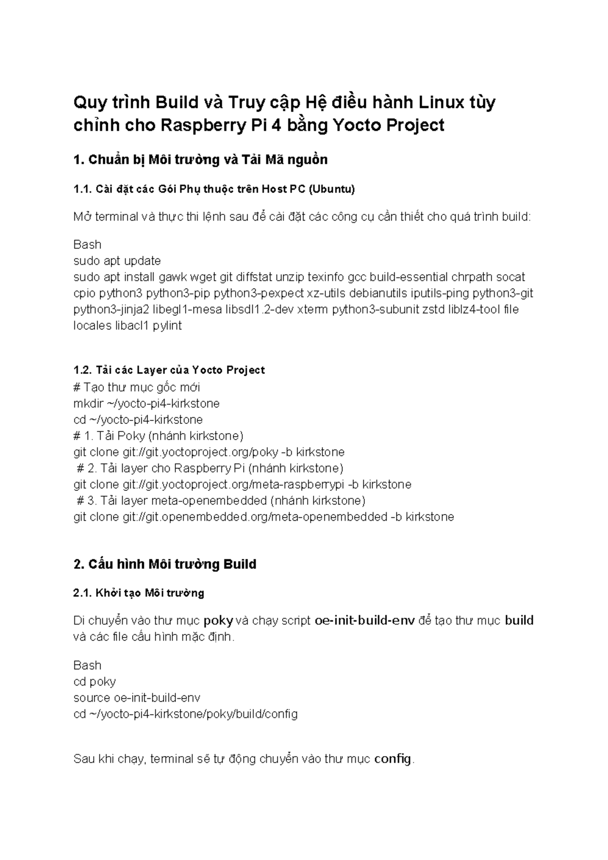 Hướng dẫn Build và Truy cập Hệ điều hành Linux cho Raspberry Pi 4 bằng ...