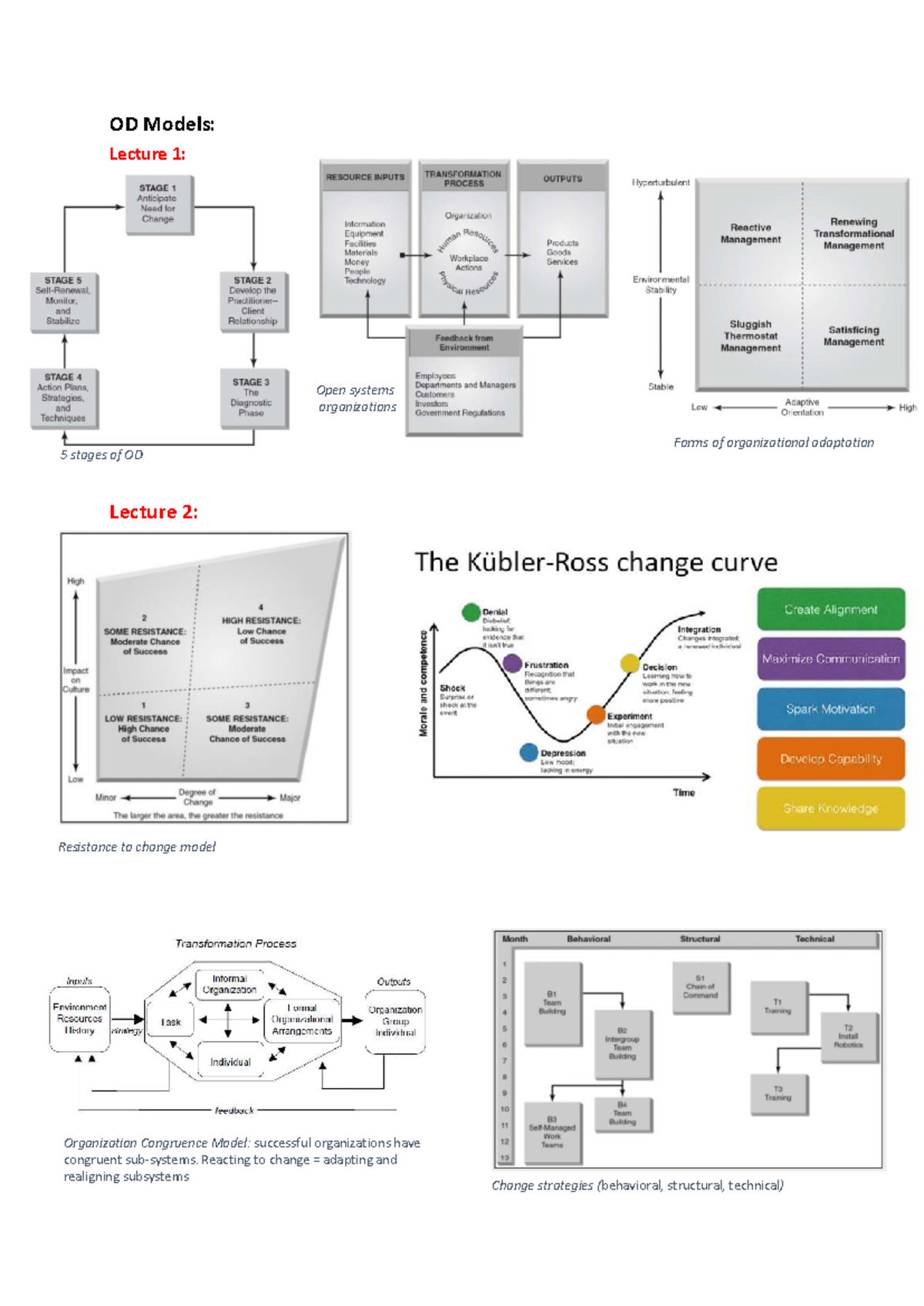 OD Models and Change Strategies: A Comprehensive Overview - Studeersnel