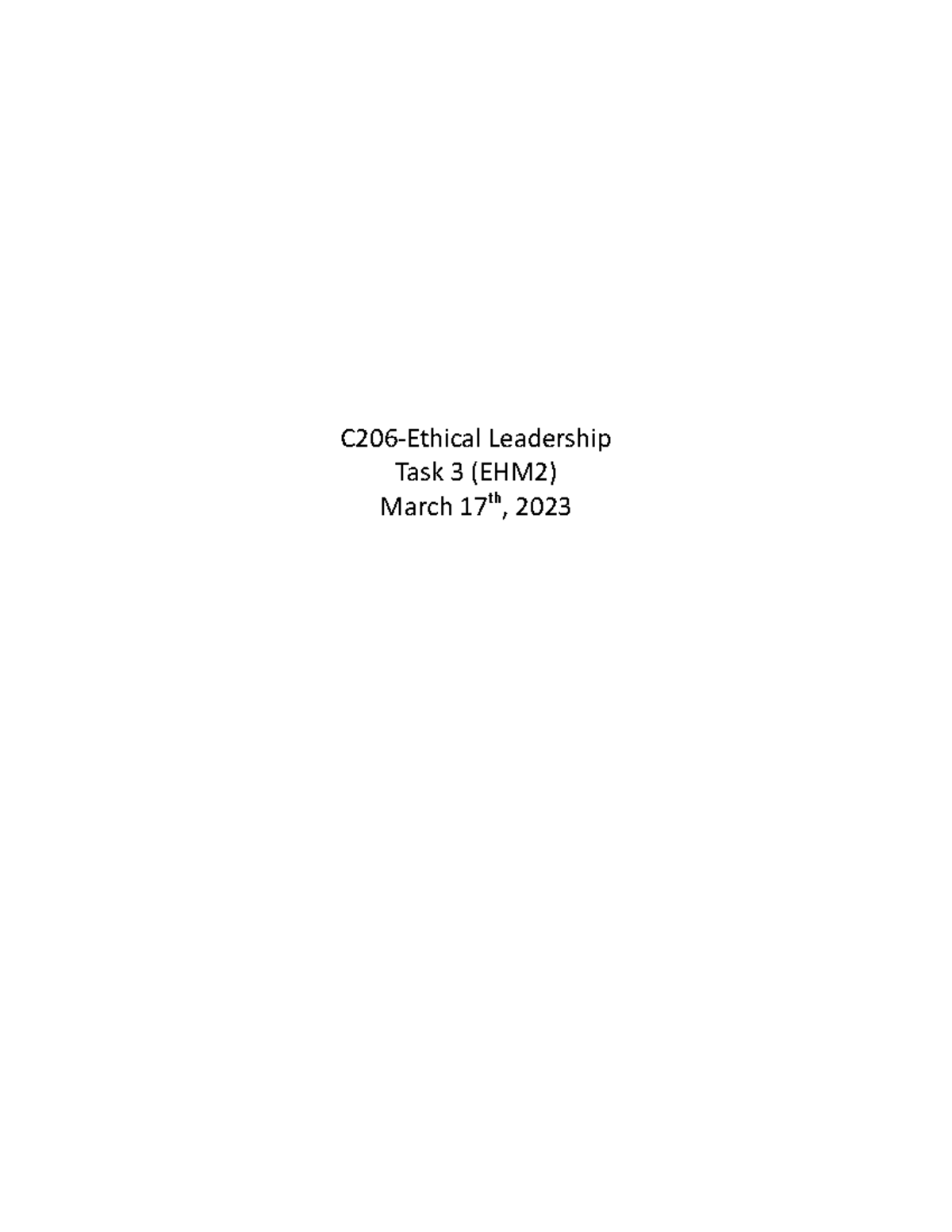 WGU C206 Task 3 - Analysis of Wells Fargo's Code of Ethics - Studocu