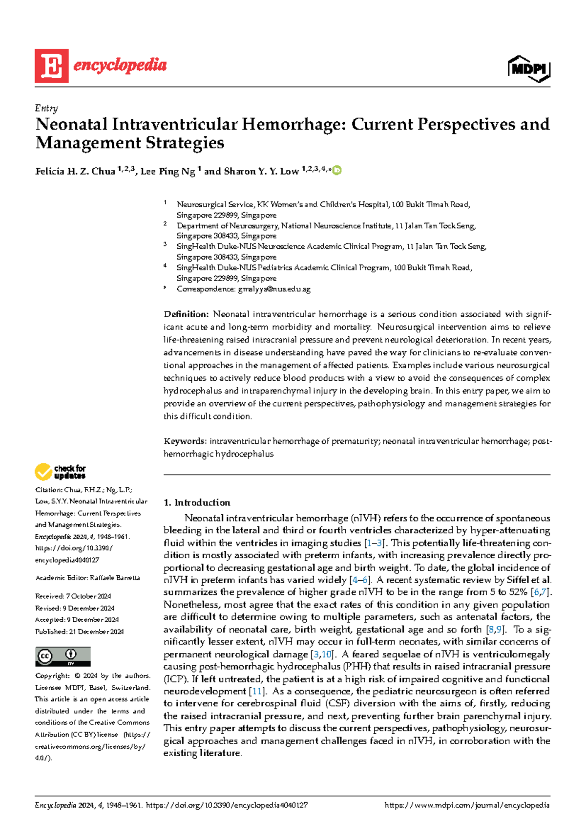 Neonatal Intraventricular Hemorrhage: Perspectives & Management ...
