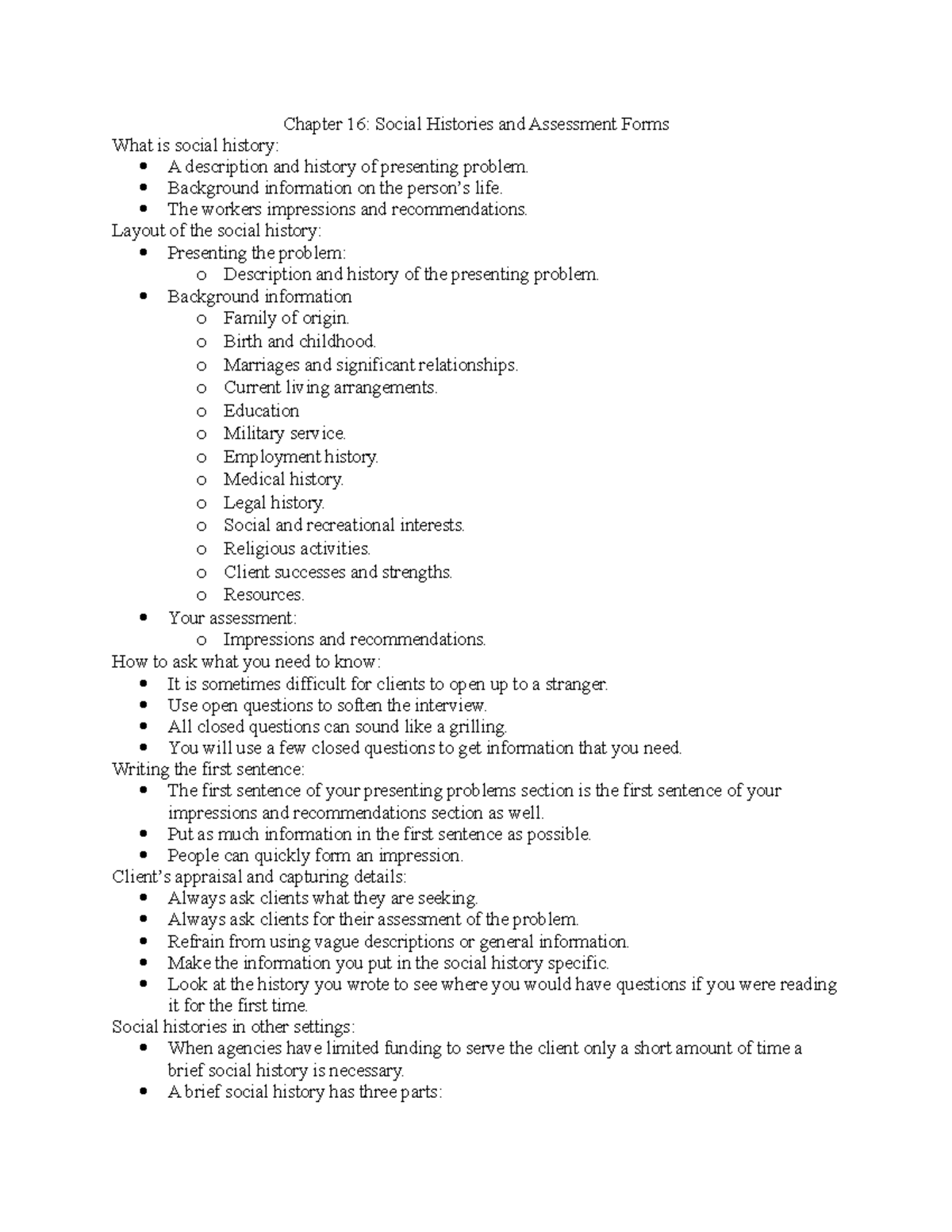 Case Management: Insights from Chapters 16 & 18 on Social Histories ...