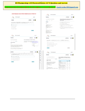 ATI RN Pharmacology Cheat Sheet, 2023-2025 – 100% Verified Questions ...