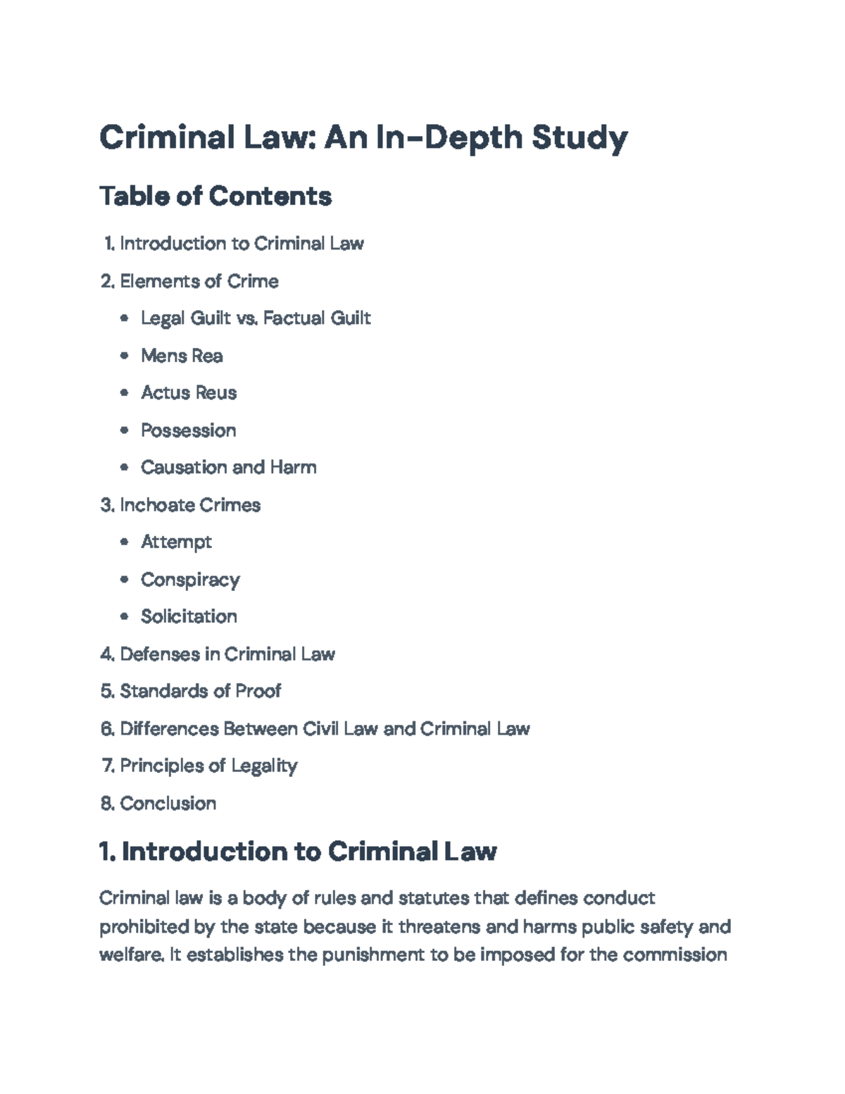 Criminal Law: Key Elements, Defenses, and Legal Principles - Criminal ...