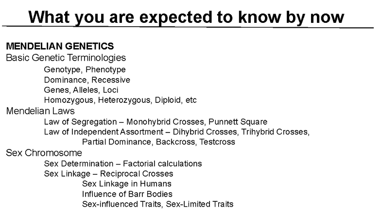 3 Population Genetics - lecturenotes - MENDELIAN GENETICS Basic Genetic ...