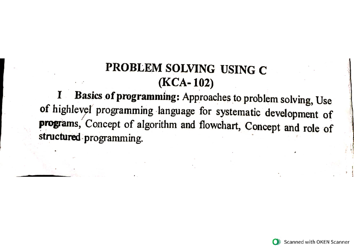 KCA102 Course Syllabus Overview and Guidelines - Studocu