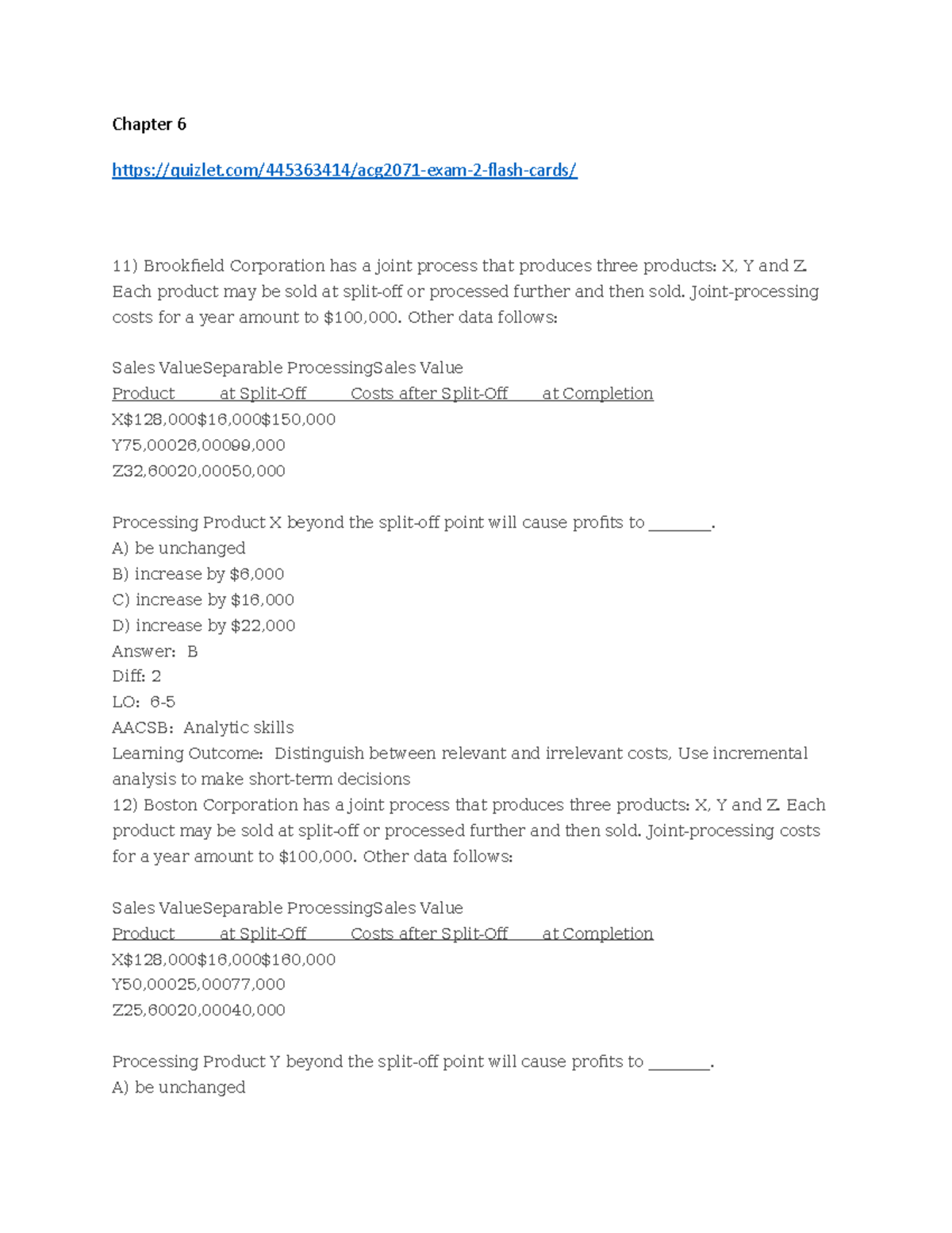 Exam 2 - Chapter 6 - Practice Questions - Chapter 6 quizlet/445363414 ...